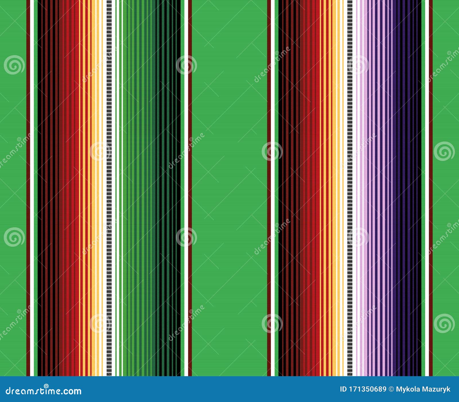 Blanket Stripes Seamless Vector Pattern. Serape Design Stock Vector ...