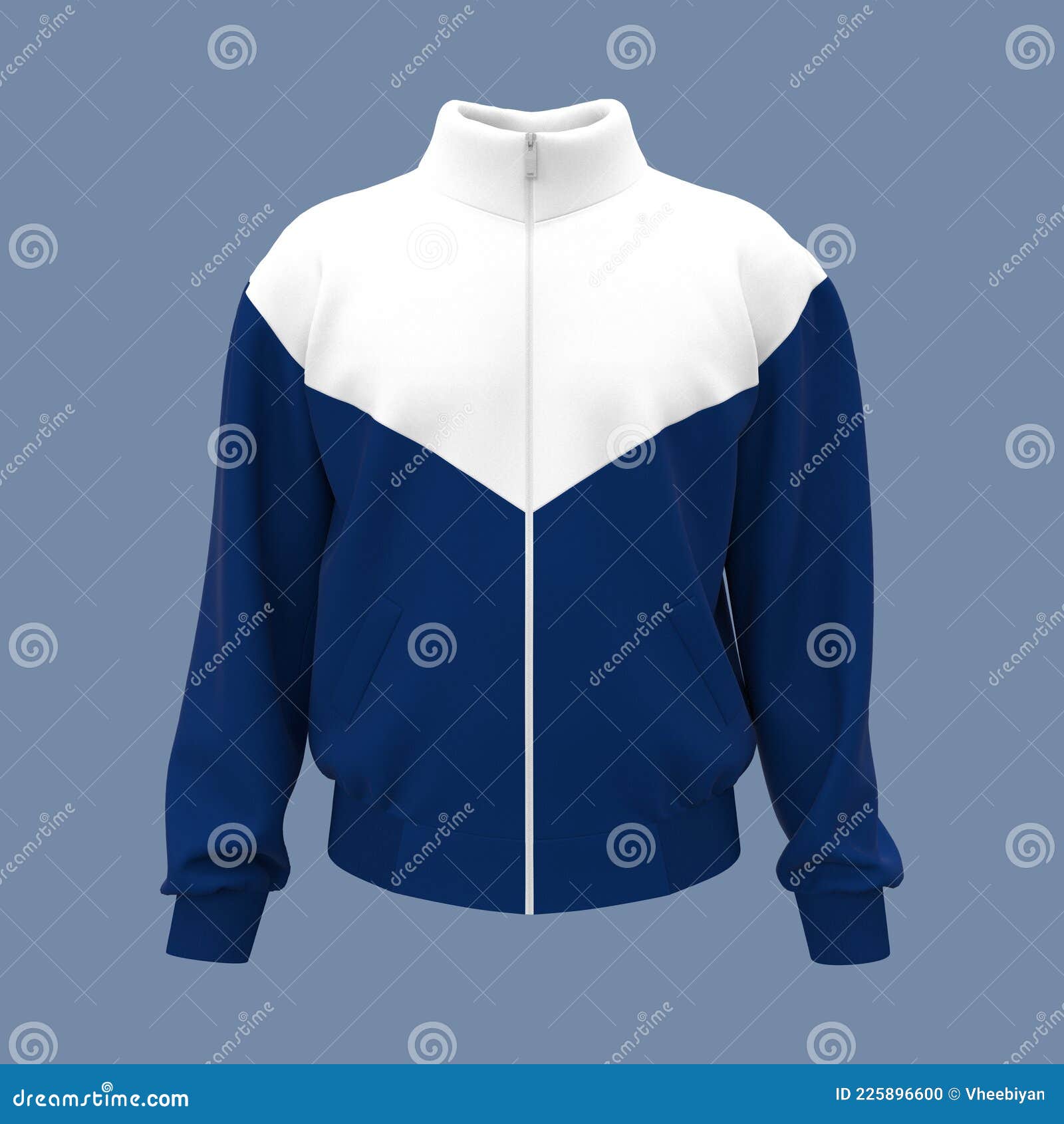 Blanko-Windrunner-Jackenmockup-Vorderansicht Stock Abbildung ...