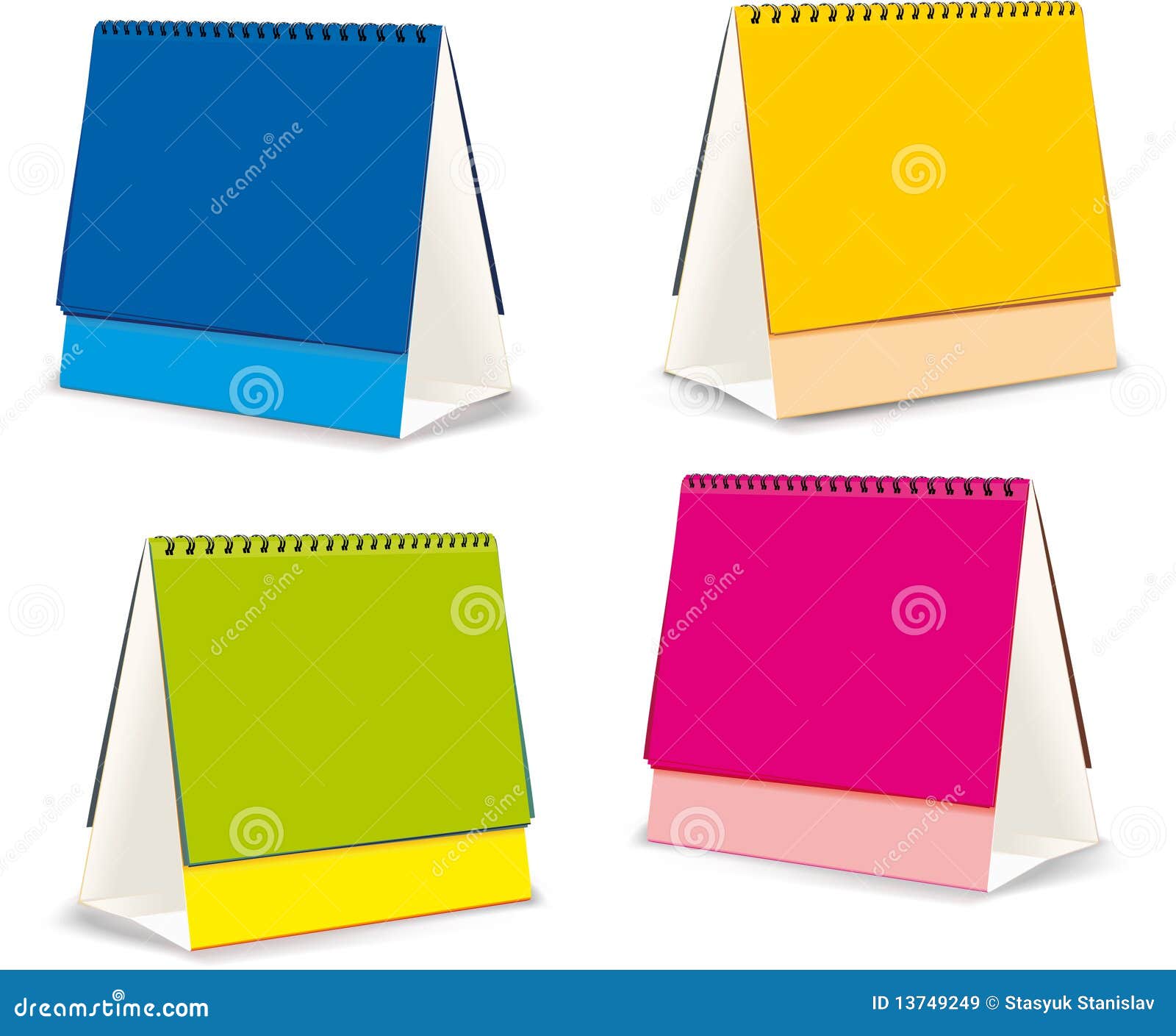 Blanks For Desktop Calendars Cartoon Vector | CartoonDealer.com #13749249