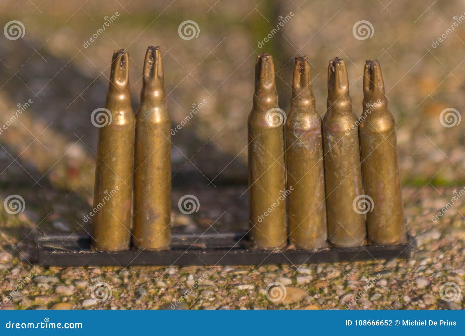 Bullet Clip with Some Bullets Missing Stock Photo - Image of hunting ...