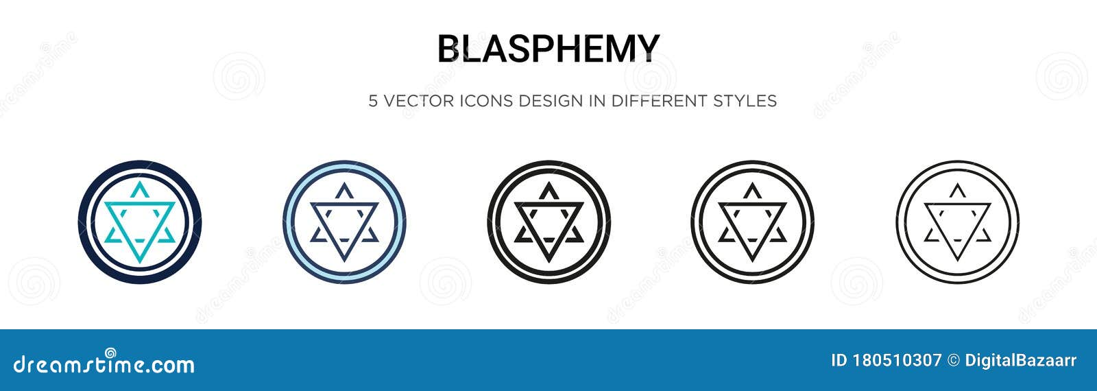 Blasphemy Icon in Filled, Thin Line, Outline and Stroke Style. Vector ...