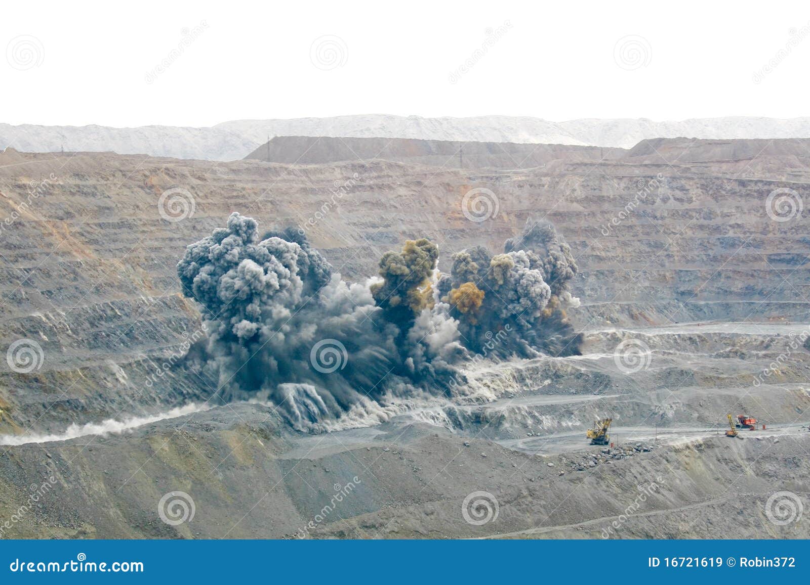 Blast stock image. Image of rock, blue, excavate, equipment - 16721619