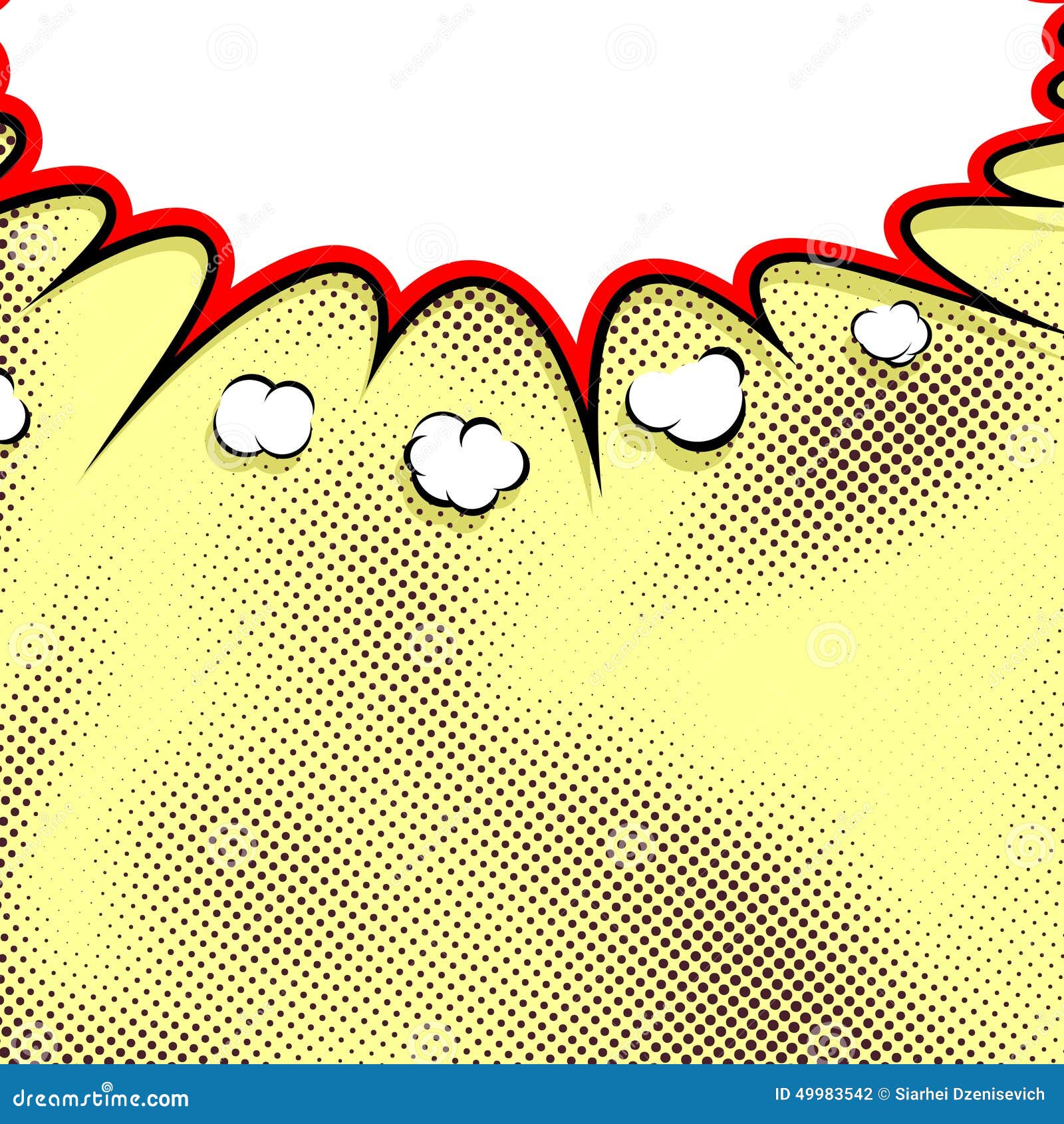 Blast Explosion Comic Book Style Cloud Vector Illustration ...