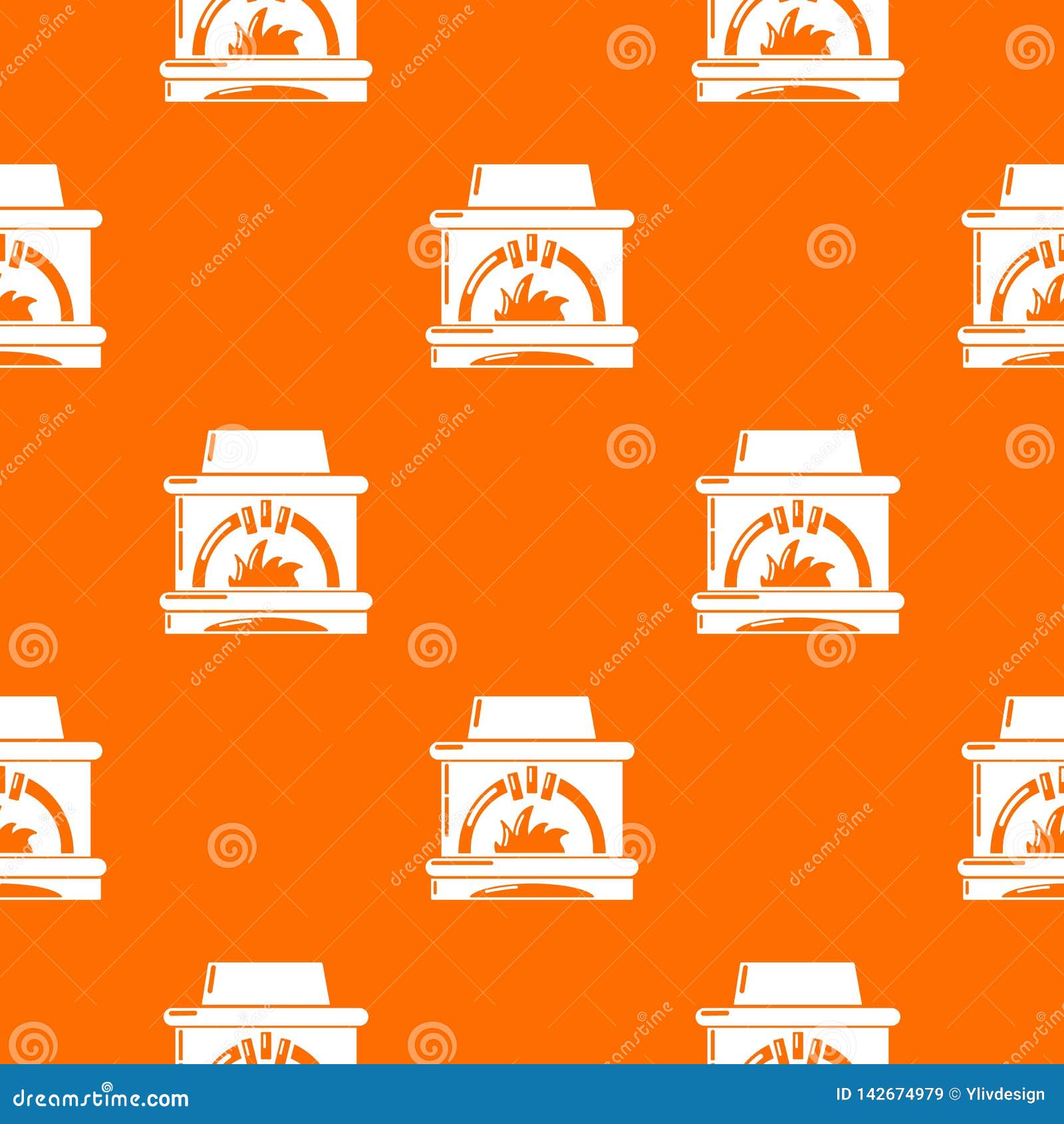Blast Furnace Pattern Vector Orange Stock Vector - Illustration of ...