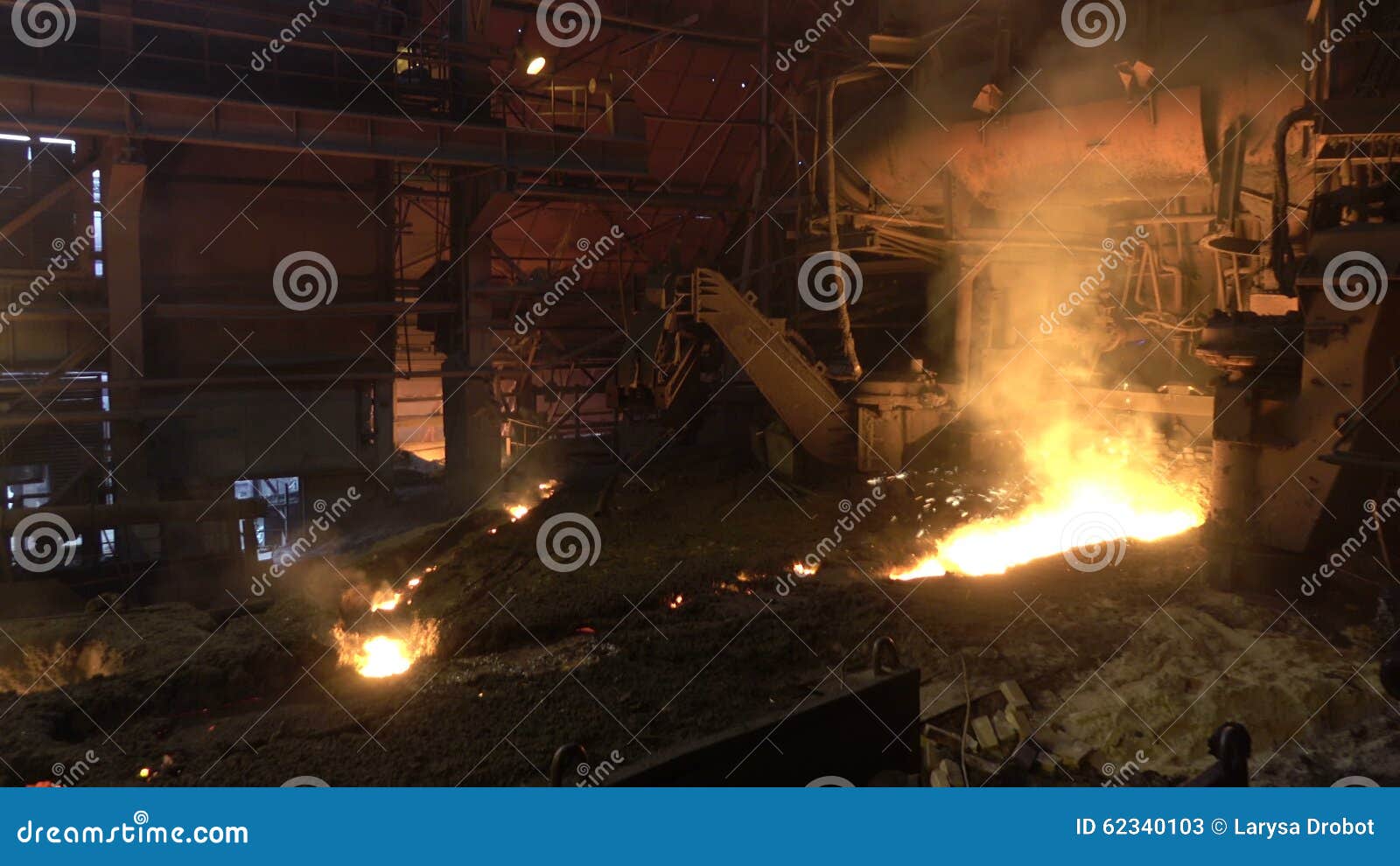 Blast-furnace Plant in the Process of Production 4 Stock Video - Video ...