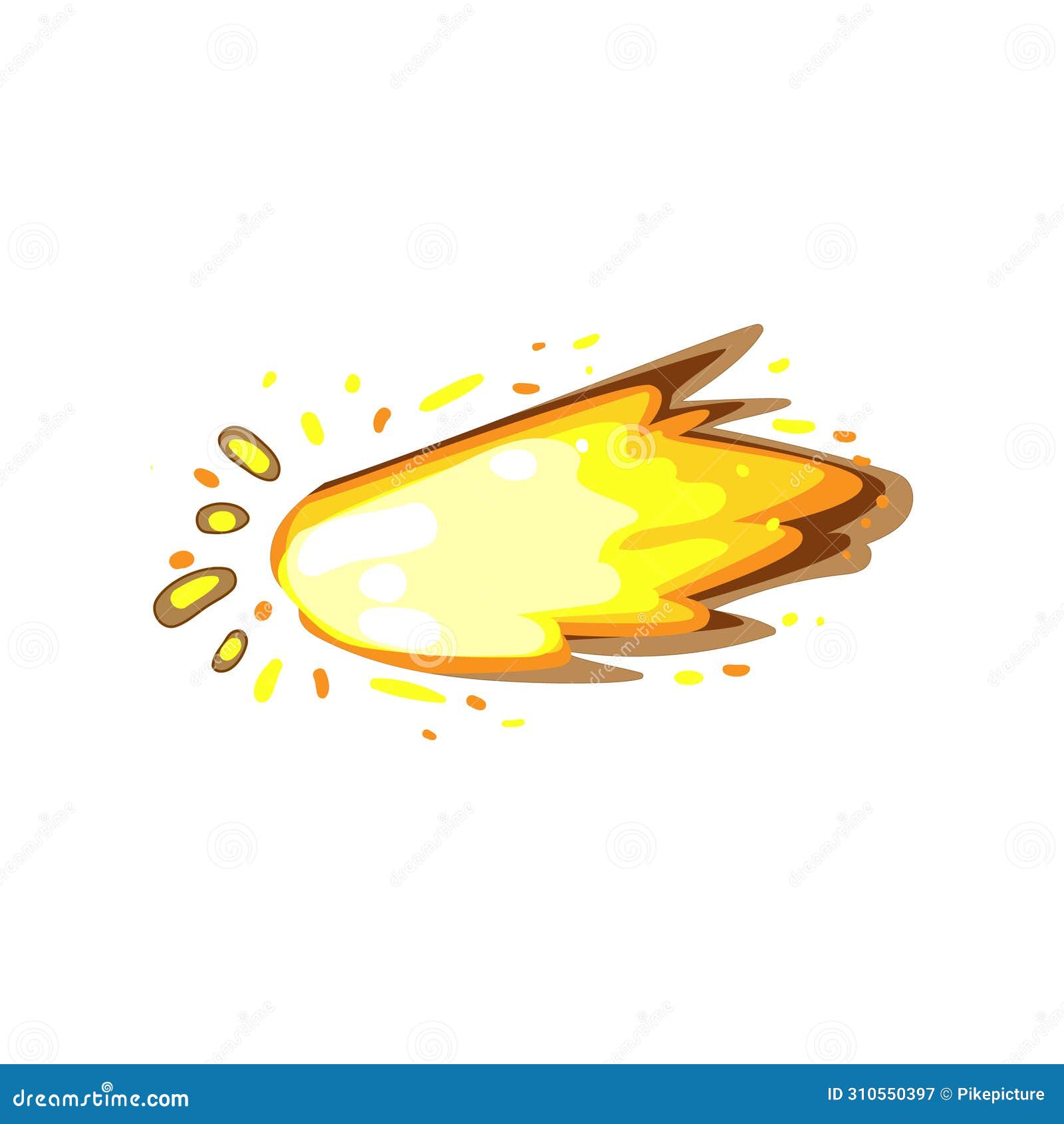 Blast Gun Flash Cartoon Vector Illustration Stock Vector - Illustration ...