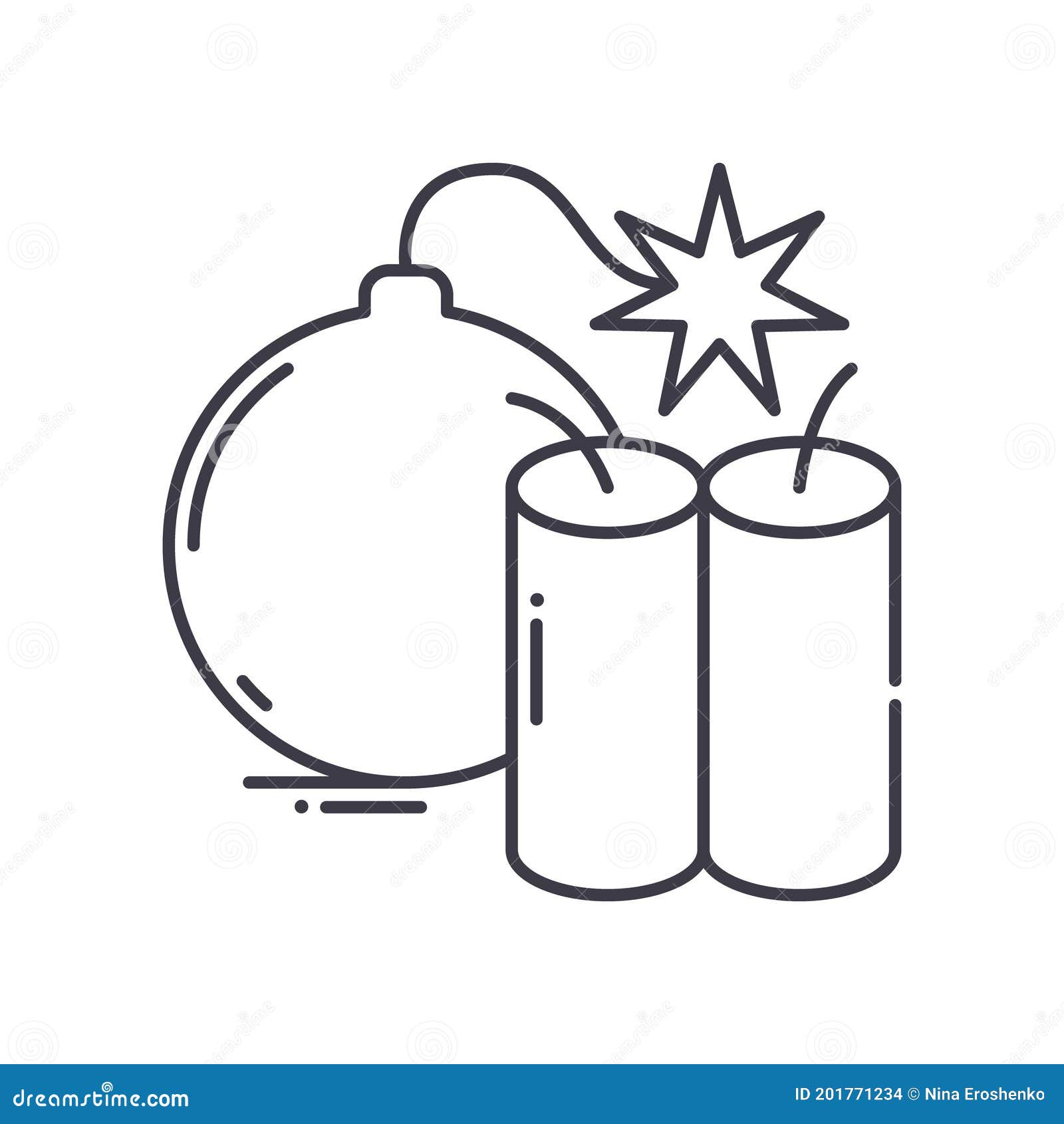 Blast Icon, Linear Isolated Illustration, Thin Line Vector, Web Design ...