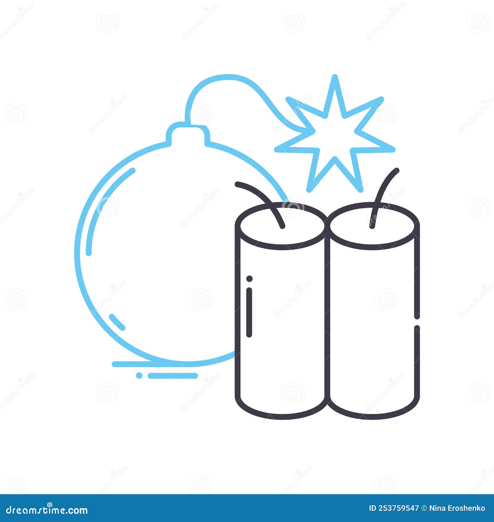 Blast Line Icon, Outline Symbol, Vector Illustration, Concept Sign ...