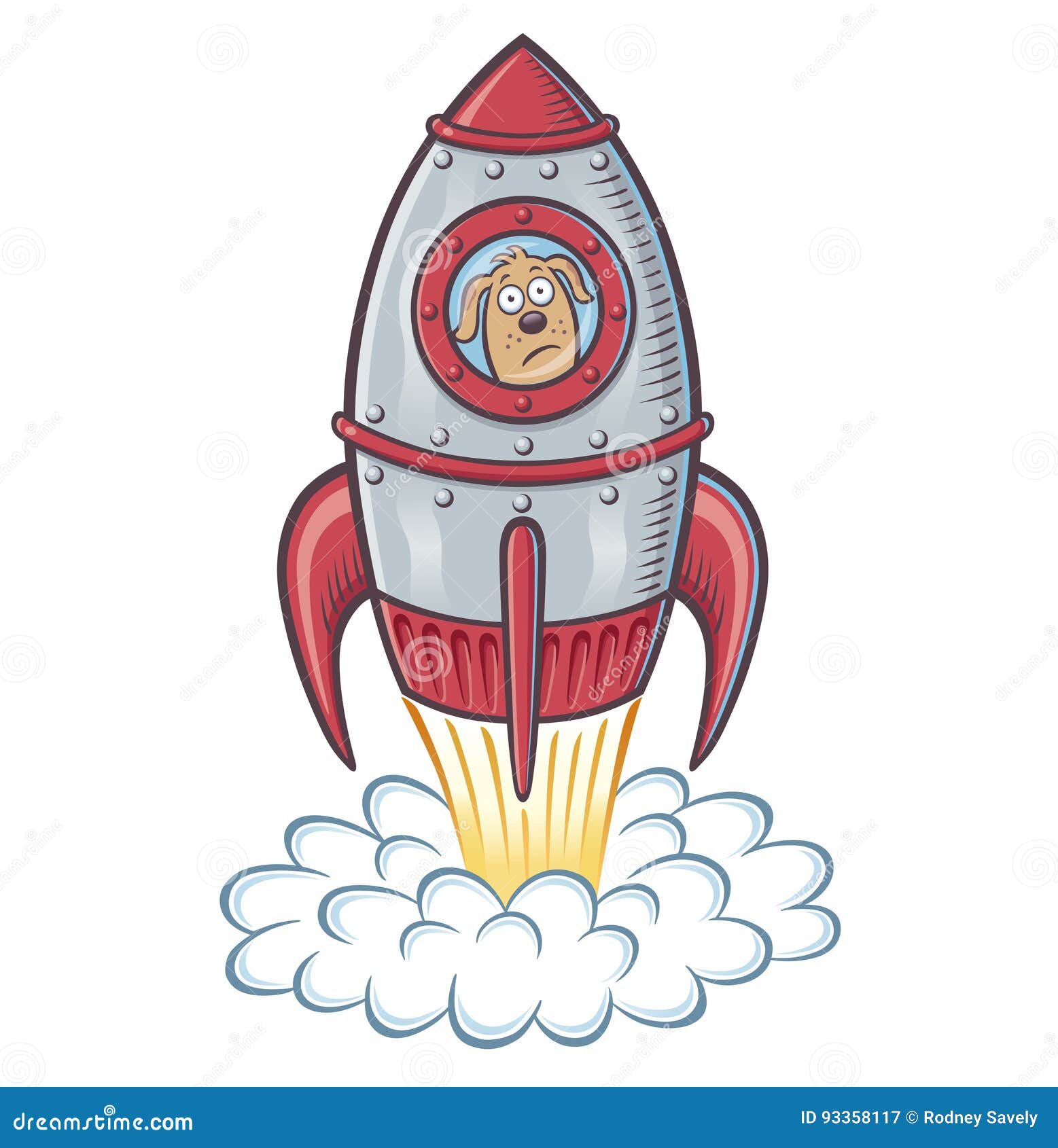 Kid Blasting Through Outer Space Cartoon Vector | CartoonDealer.com ...