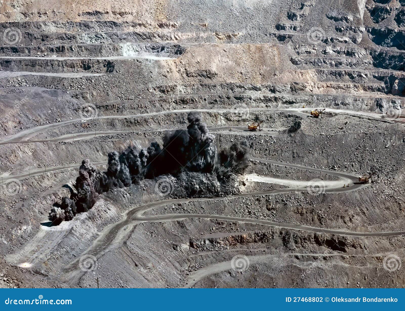 Blast in open cast mine stock photo. Image of cast, energy - 27468802