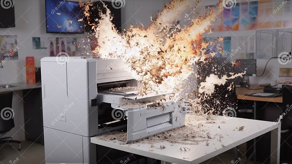 Blast the Printer with a Paper Document File. Printed Page. Problems ...