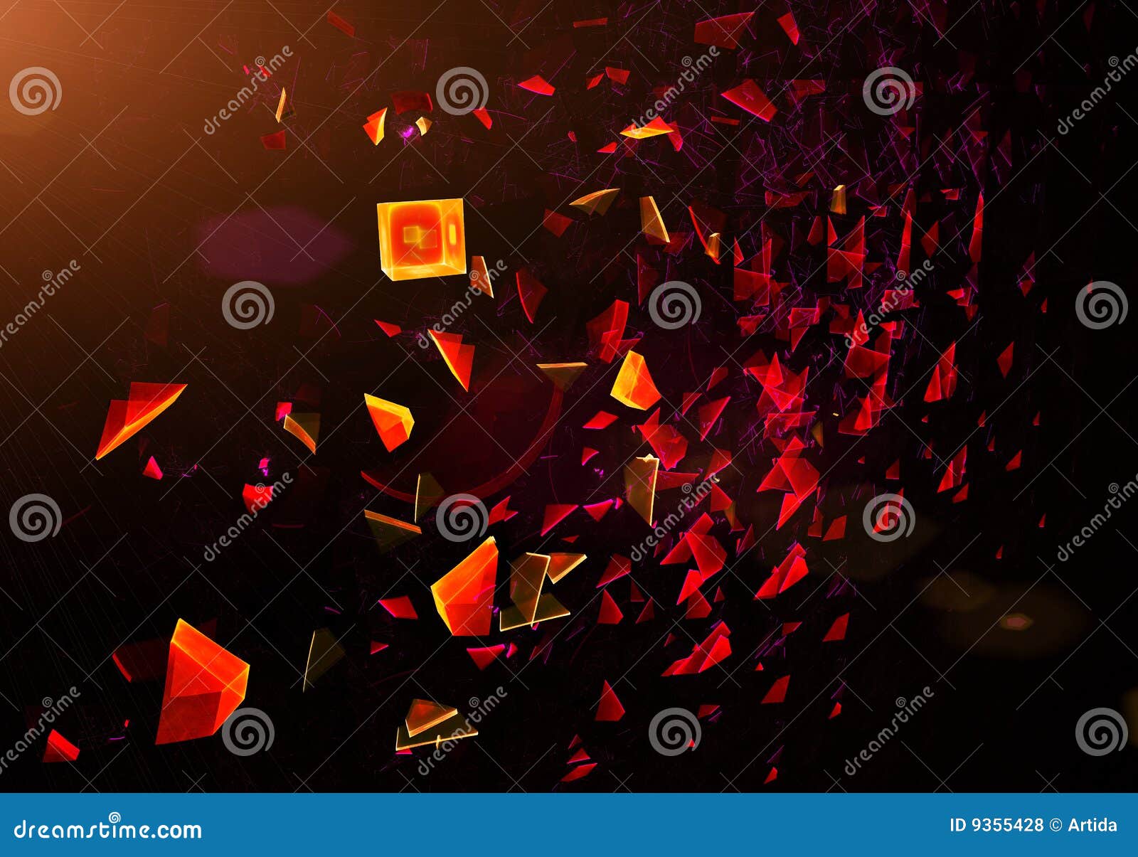 Blast scattered particles stock illustration. Illustration of effect ...