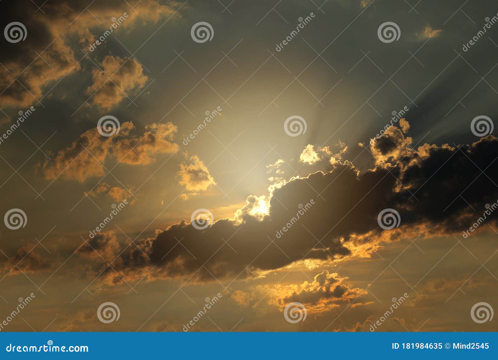 Blast Sky and the Explosion Cloud Sky Make the Sun Rays Stock Image ...