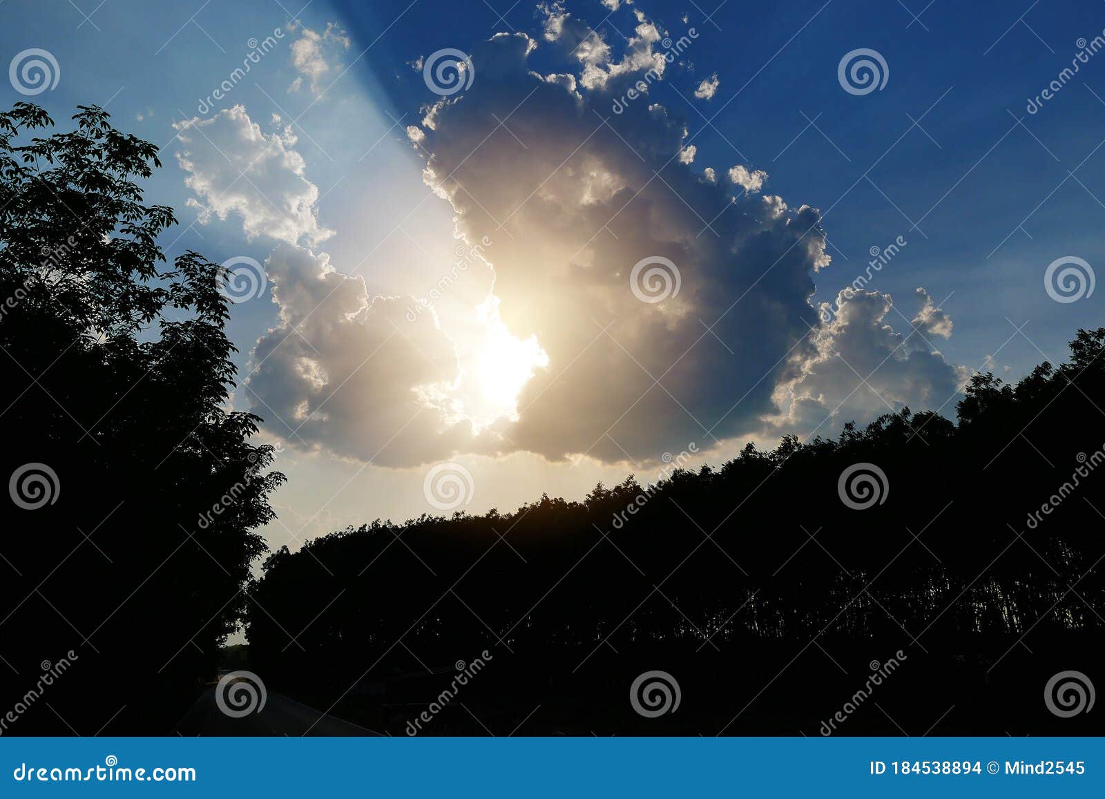 Blast Sky and the Explosion Cloud Sky Make the Sun Rays through the ...