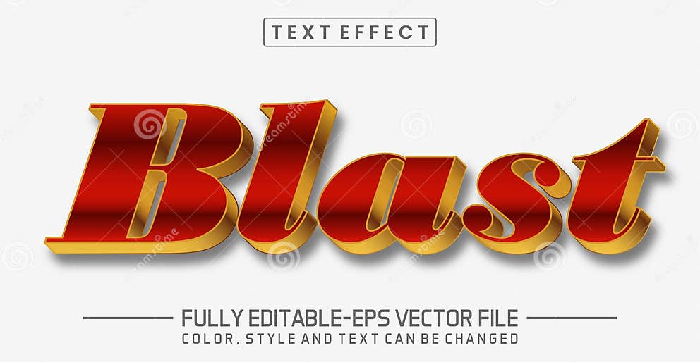 Blast Text Editable Style Effect Stock Vector - Illustration of effect ...