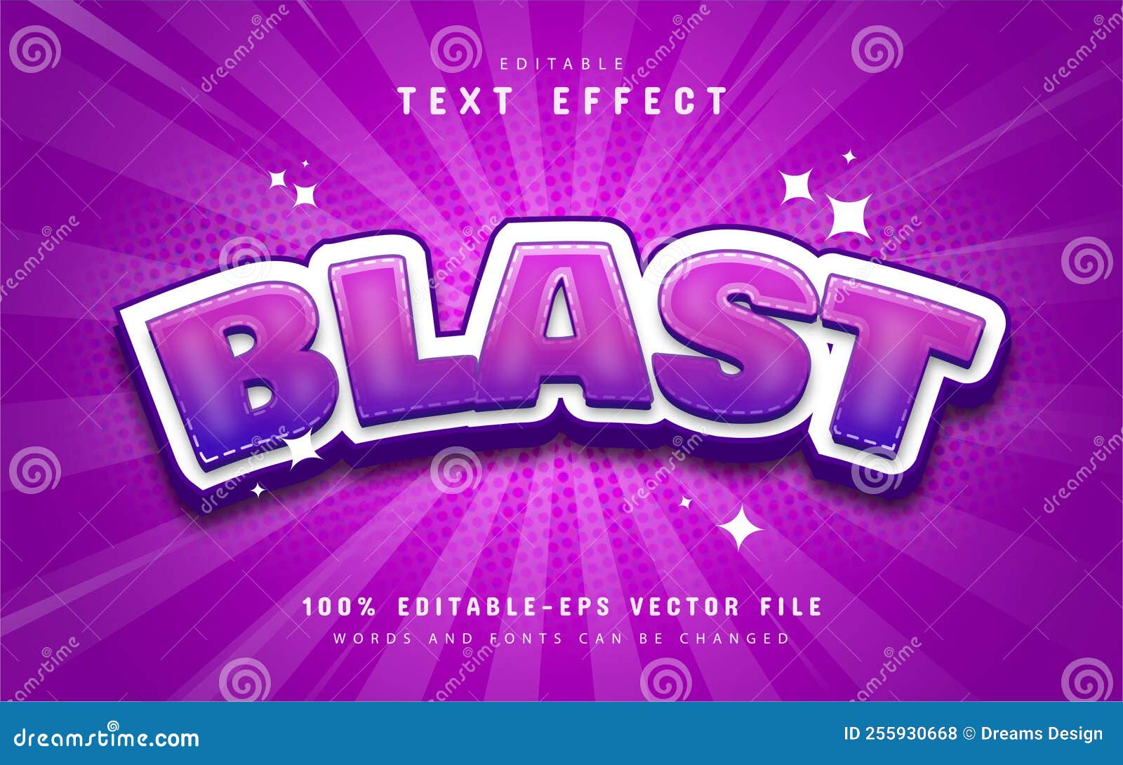 Blast text effect stock vector. Illustration of hero - 255930668