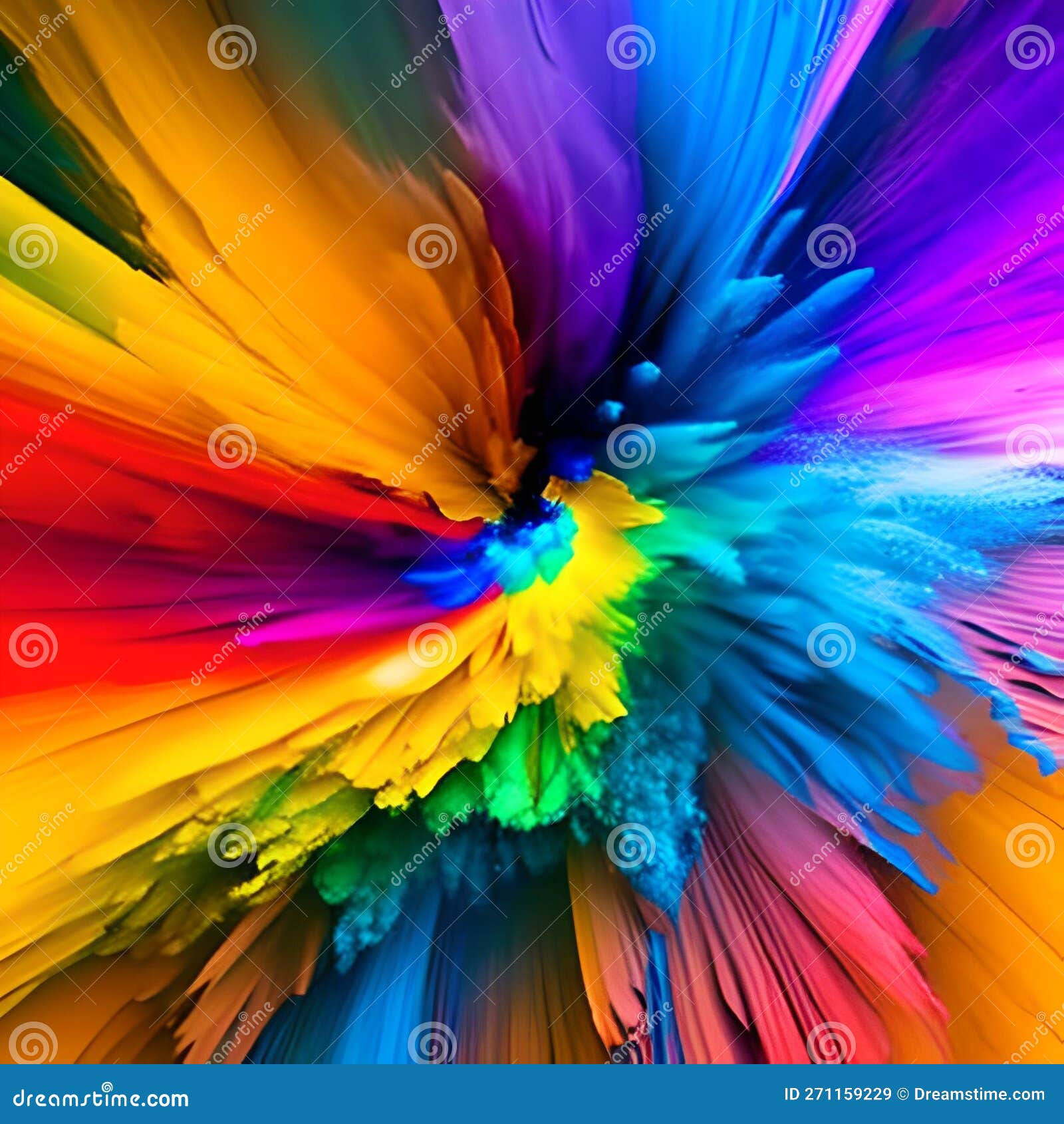 Blast of Vivid and Vibrant Colours Stock Illustration - Illustration of ...