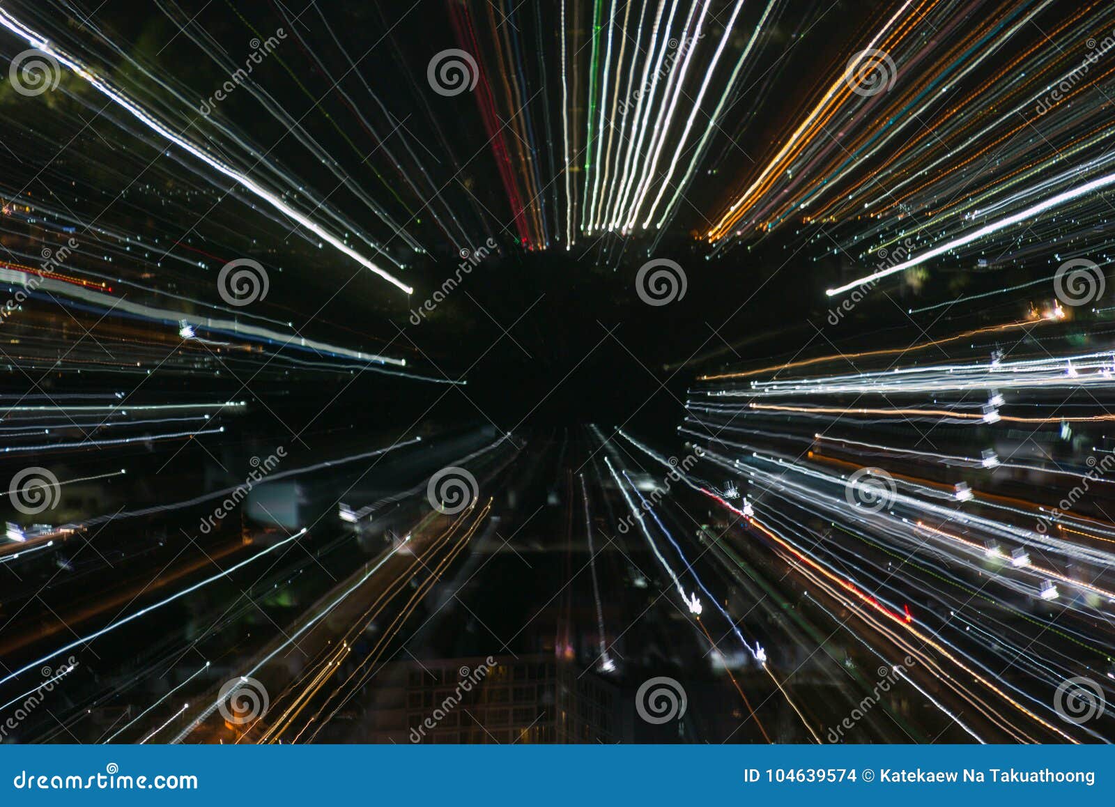 Blast Zoom Effect , Light Lines with Long Exposure Stock Photo - Image ...