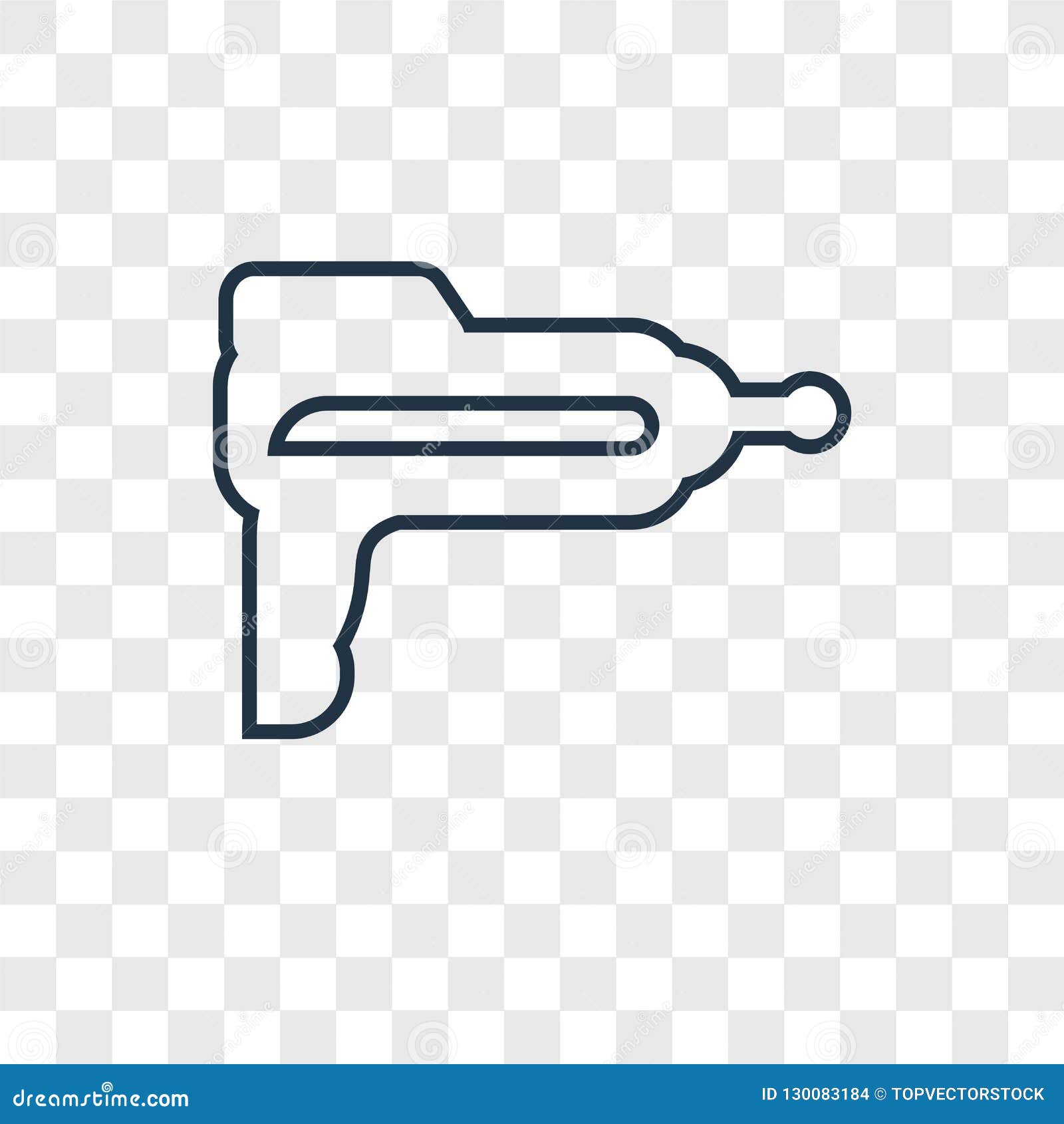 Blaster Concept Vector Linear Icon Isolated on Transparent Background ...