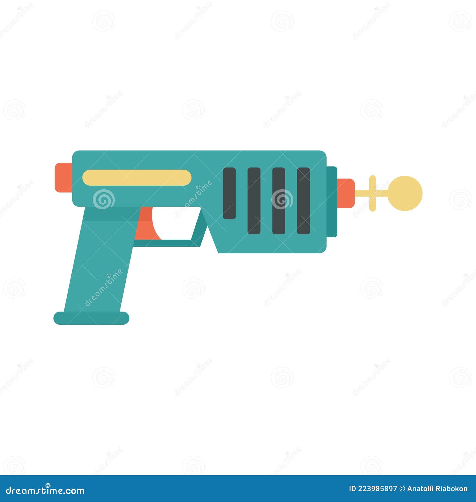 Blaster Icon Flat Isolated Vector Stock Vector - Illustration of game ...