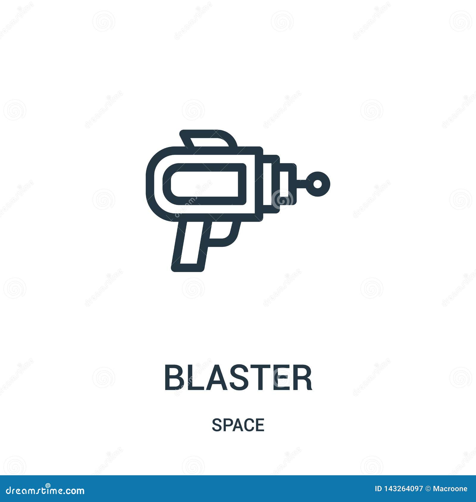 Blaster Line And Glyph Icon, Space And Weapon, Laser Blaster Sign ...