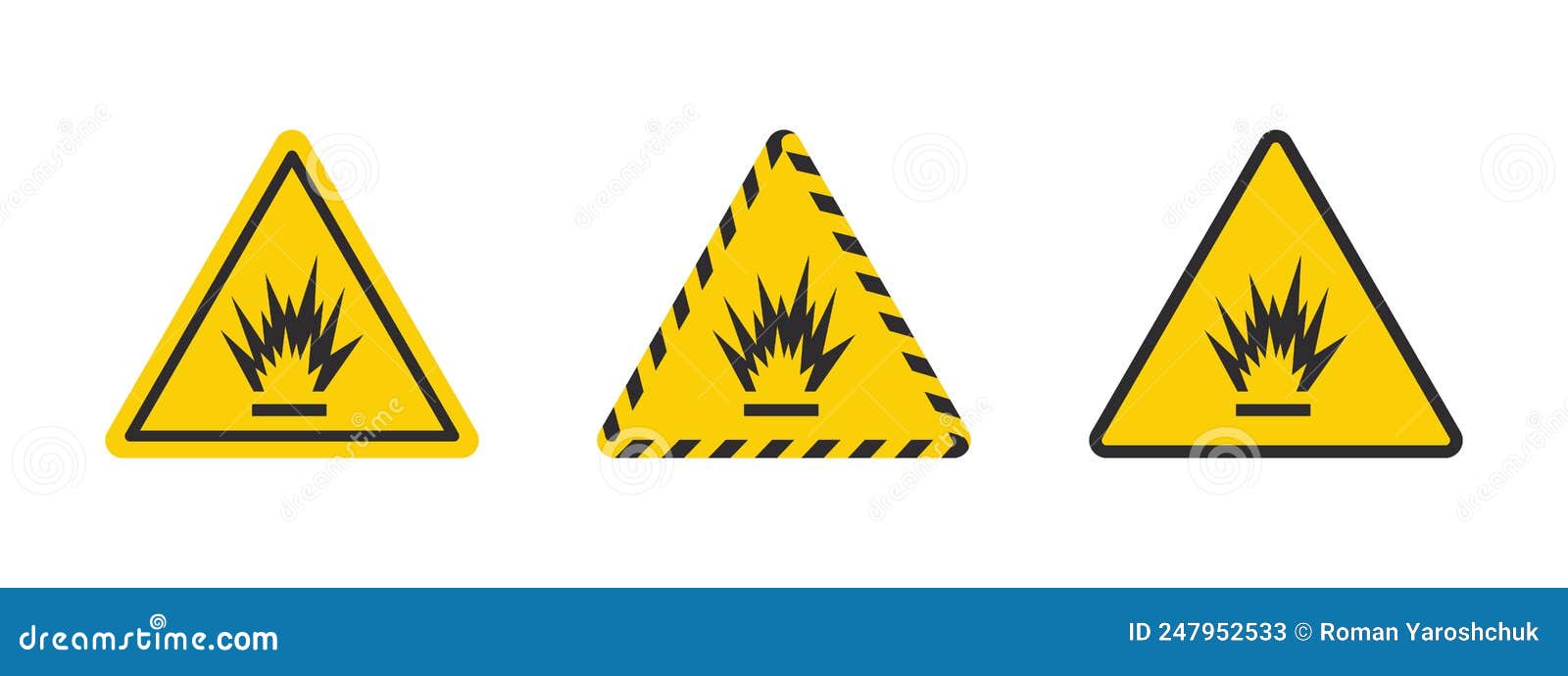 Blasting Area Icons. Warning Sign Explosives Liquids or Materials ...