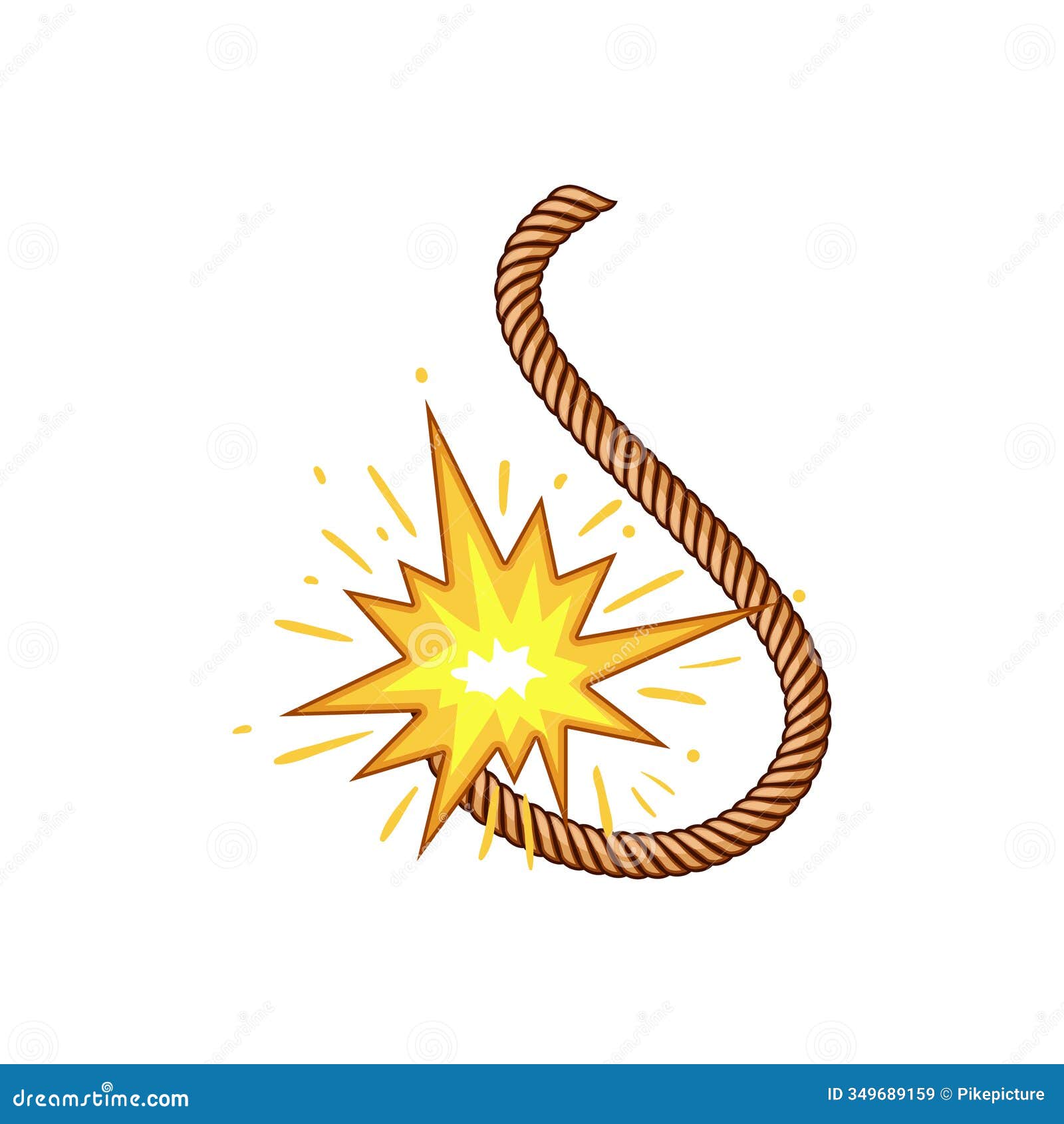 Blasting Dynamite Fuse Cartoon Vector Illustration Stock Illustration ...