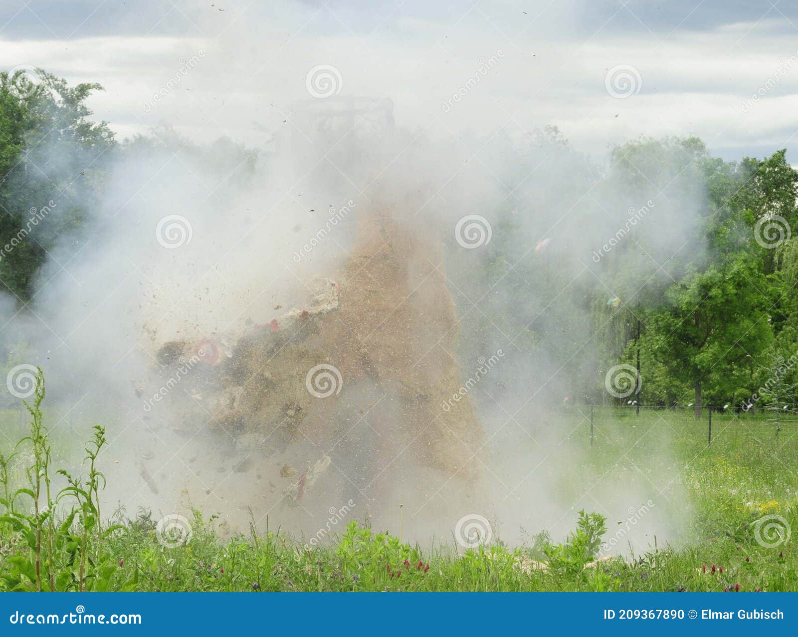 Blasting Operations and Explosion in Mining Stock Photo - Image of ...