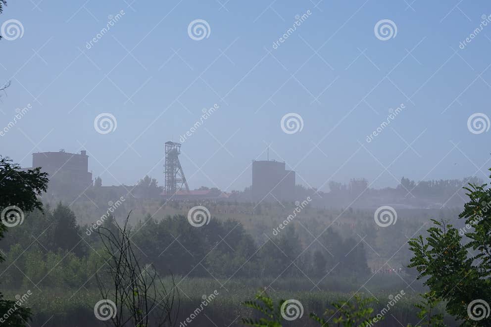 Blasting of the Skip Mining Tower of the "Lazy" Coal Mine Stock Image ...