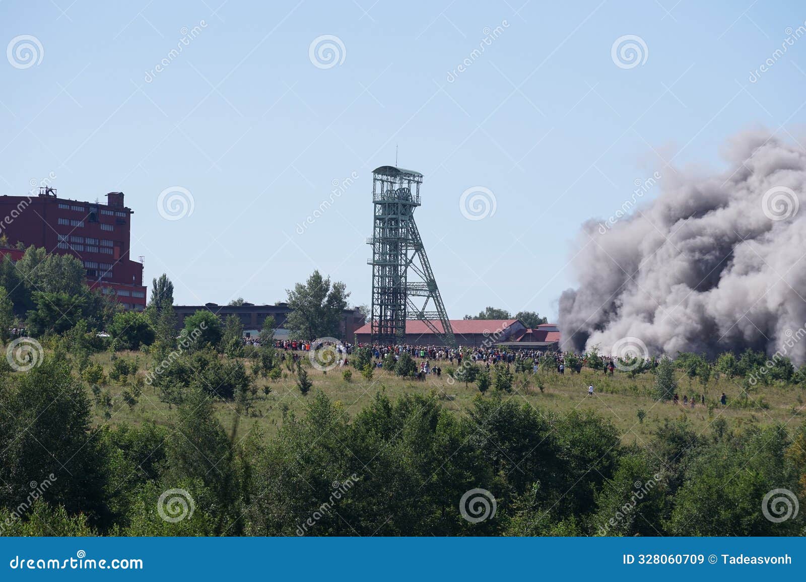 Blasting of the Skip Mining Tower of the "Lazy" Coal Mine Stock Image ...