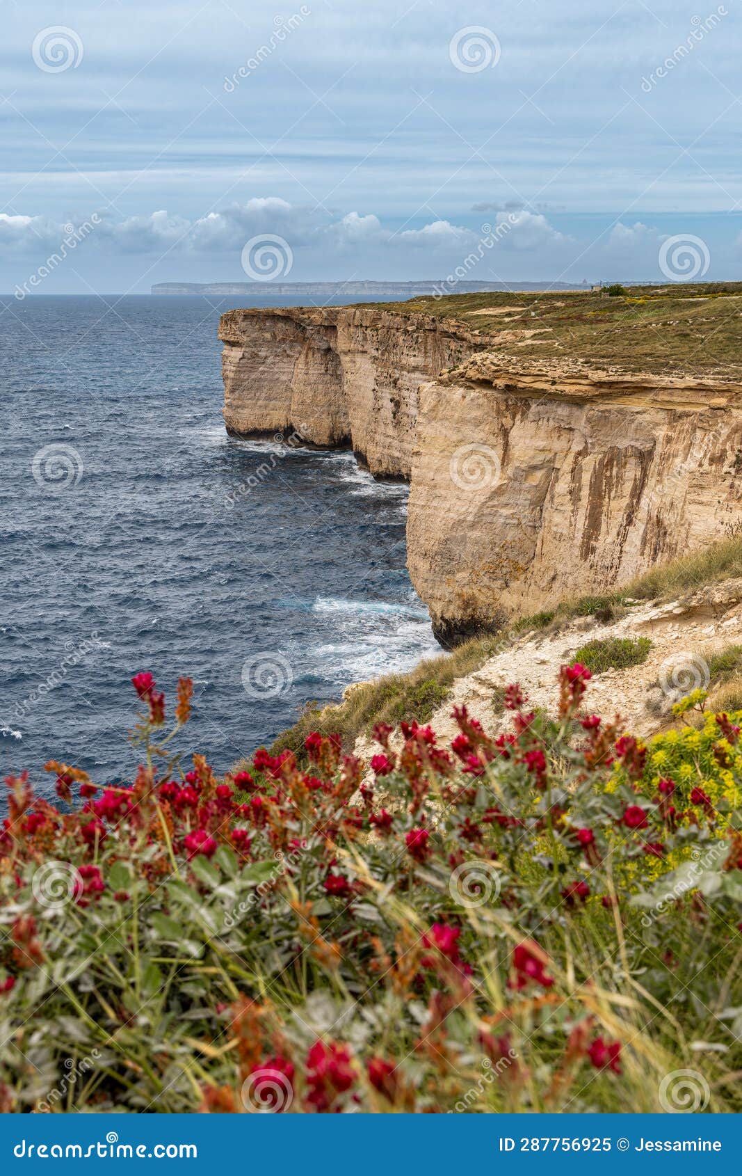 Blata Tal Melh Coastline Cliff in Malta Stock Image - Image of travel ...