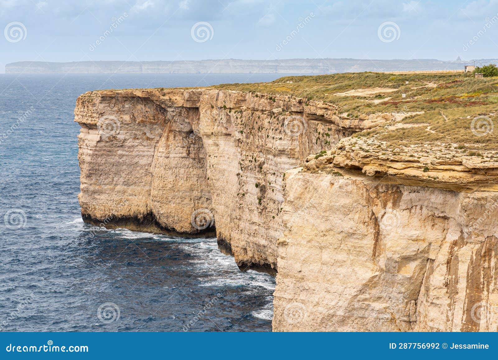 Coastline With Cliff Mountain And Seashore View. Pitched Rock Face On ...