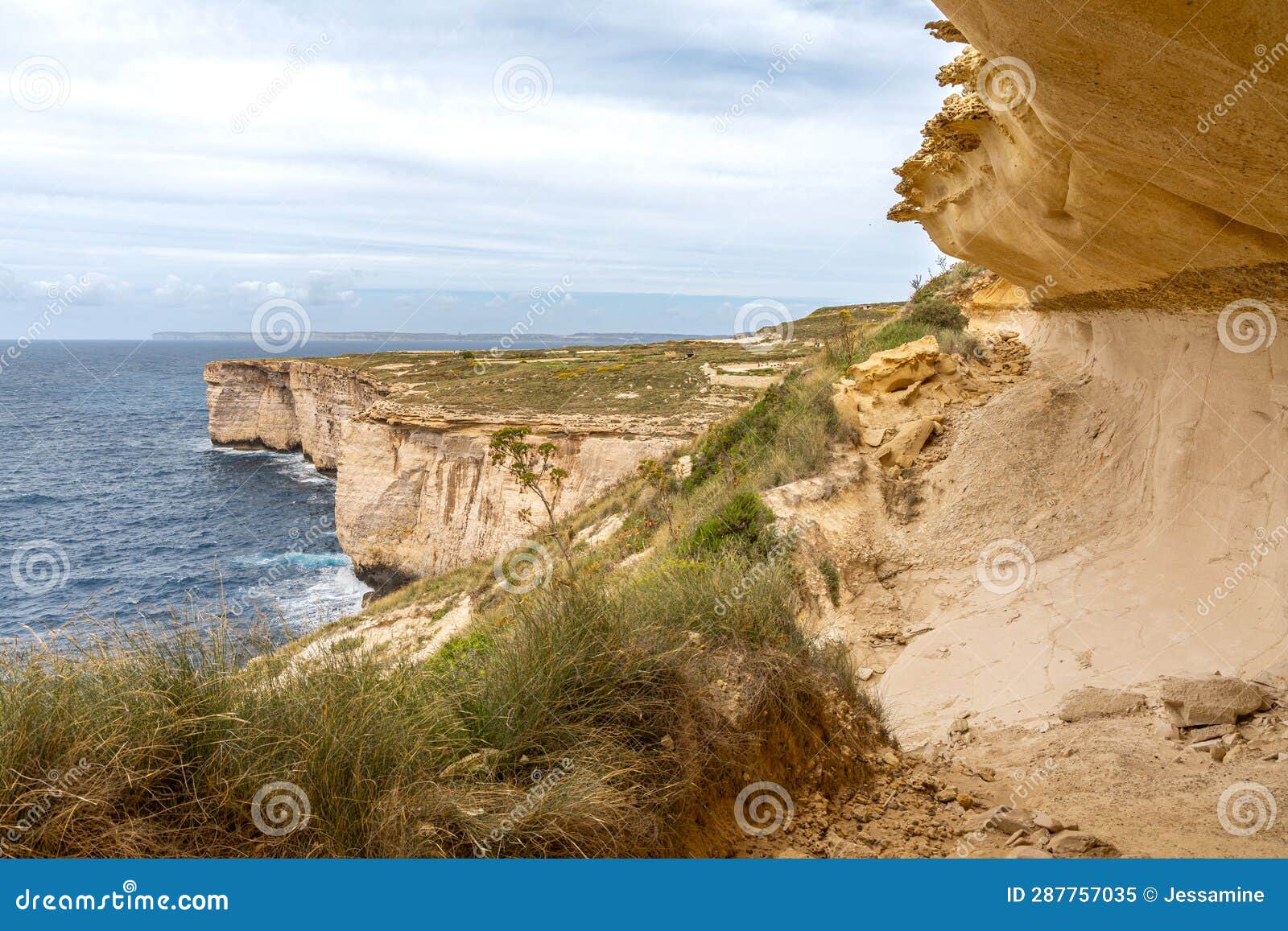 Blata Tal Melh Coastline Cliff in Malta Stock Image - Image of melh ...