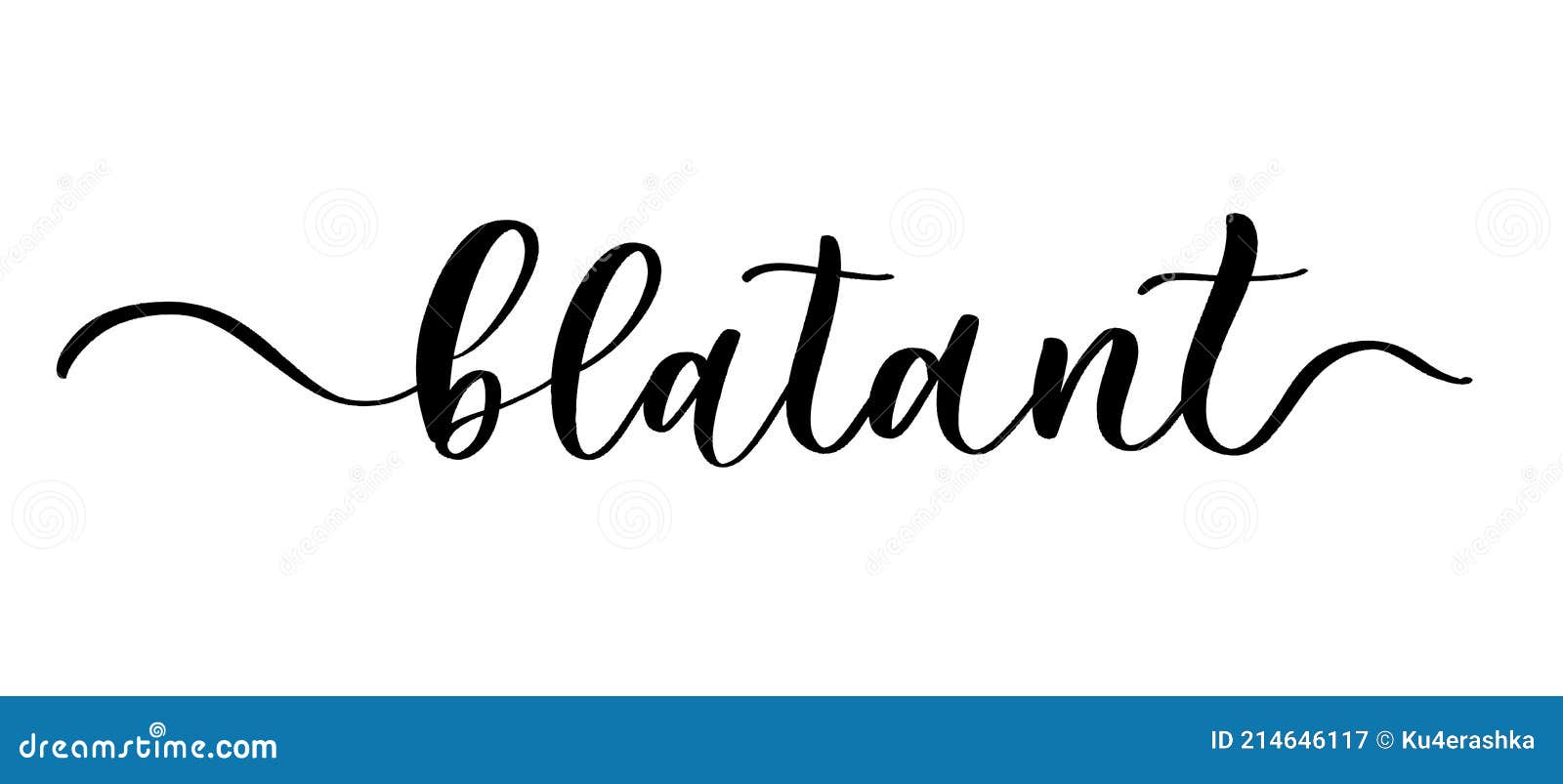 Blatant - Vector Calligraphic Inscription with Smooth Lines Stock ...