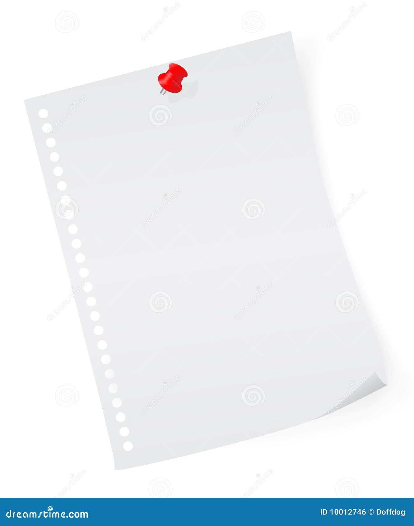 Blatt Papier mit Stift vektor abbildung. Illustration von schlaufe ...