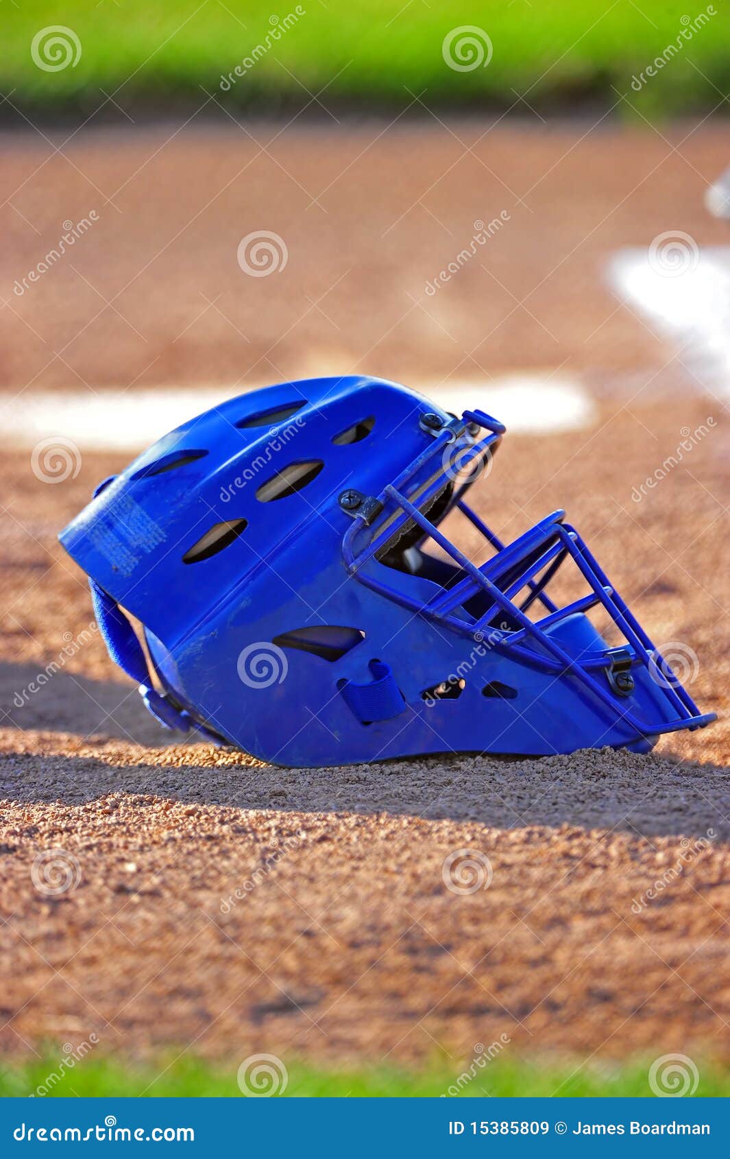 Blaue Baseballfangfederblechschablone Stockbild - Bild von junior ...