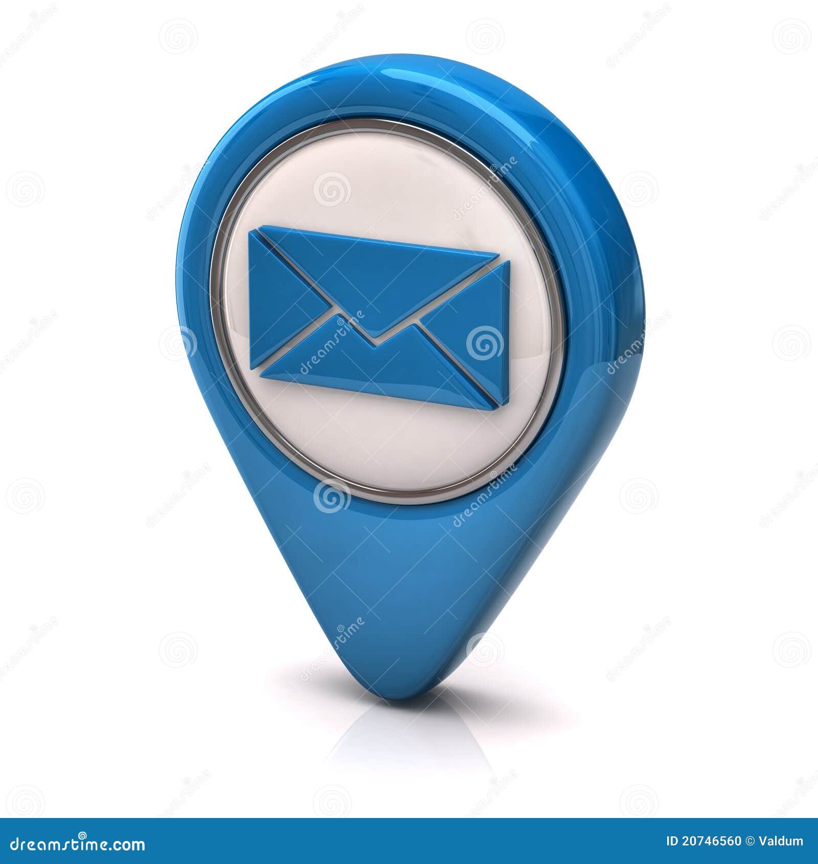 Blaue eMail-Ikone stock abbildung. Illustration von kommunikation ...