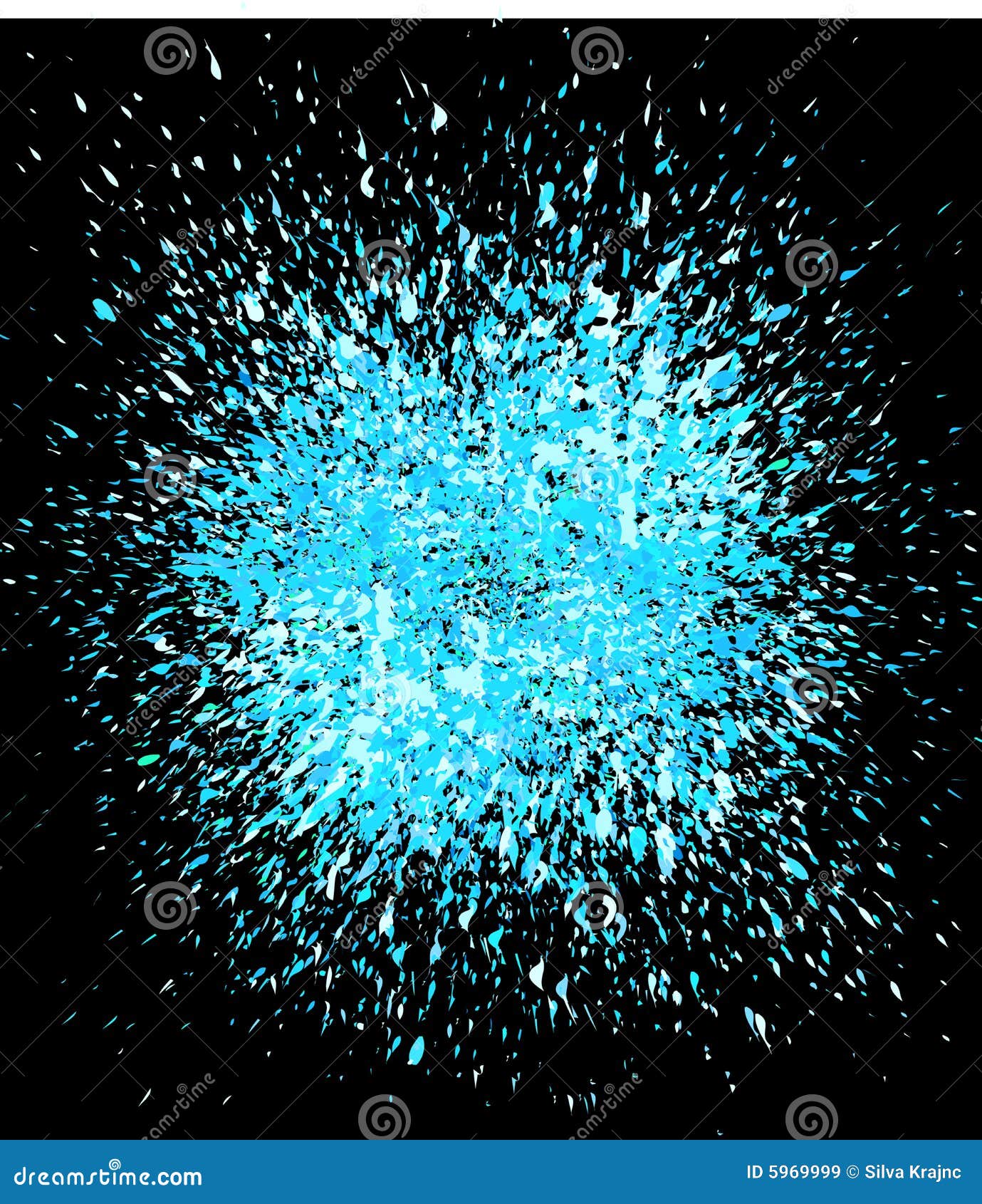 Blaue Explosion vektor abbildung. Illustration von platz - 5969999
