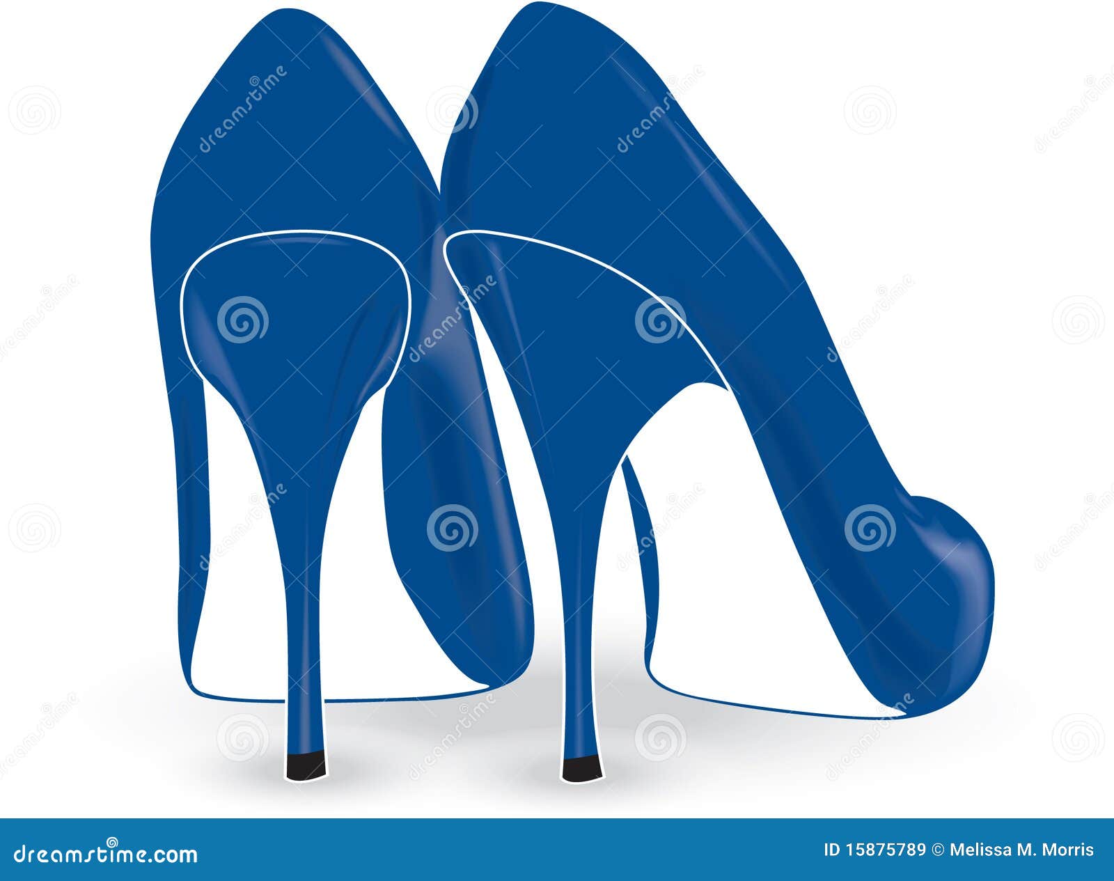 Blaue Fersen vektor abbildung. Illustration von spitze - 15875789