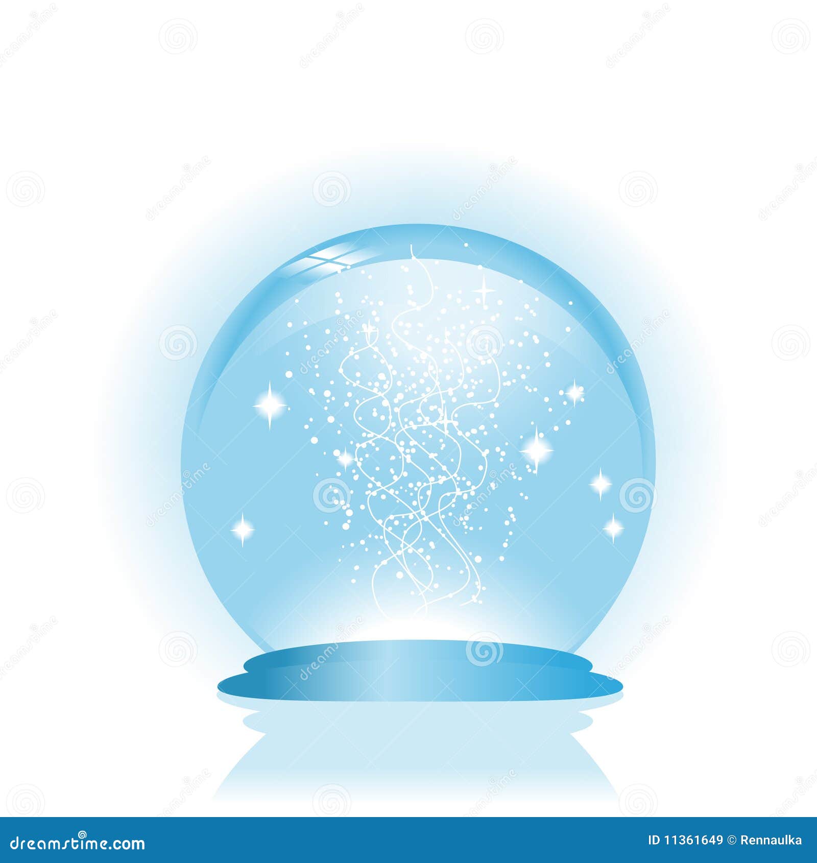 Blaue Glaskugel vektor abbildung. Illustration von aufbau - 11361649