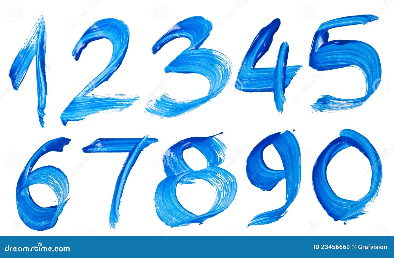 Blaue Handgeschriebene Zahl Stock Abbildung - Illustration von ...