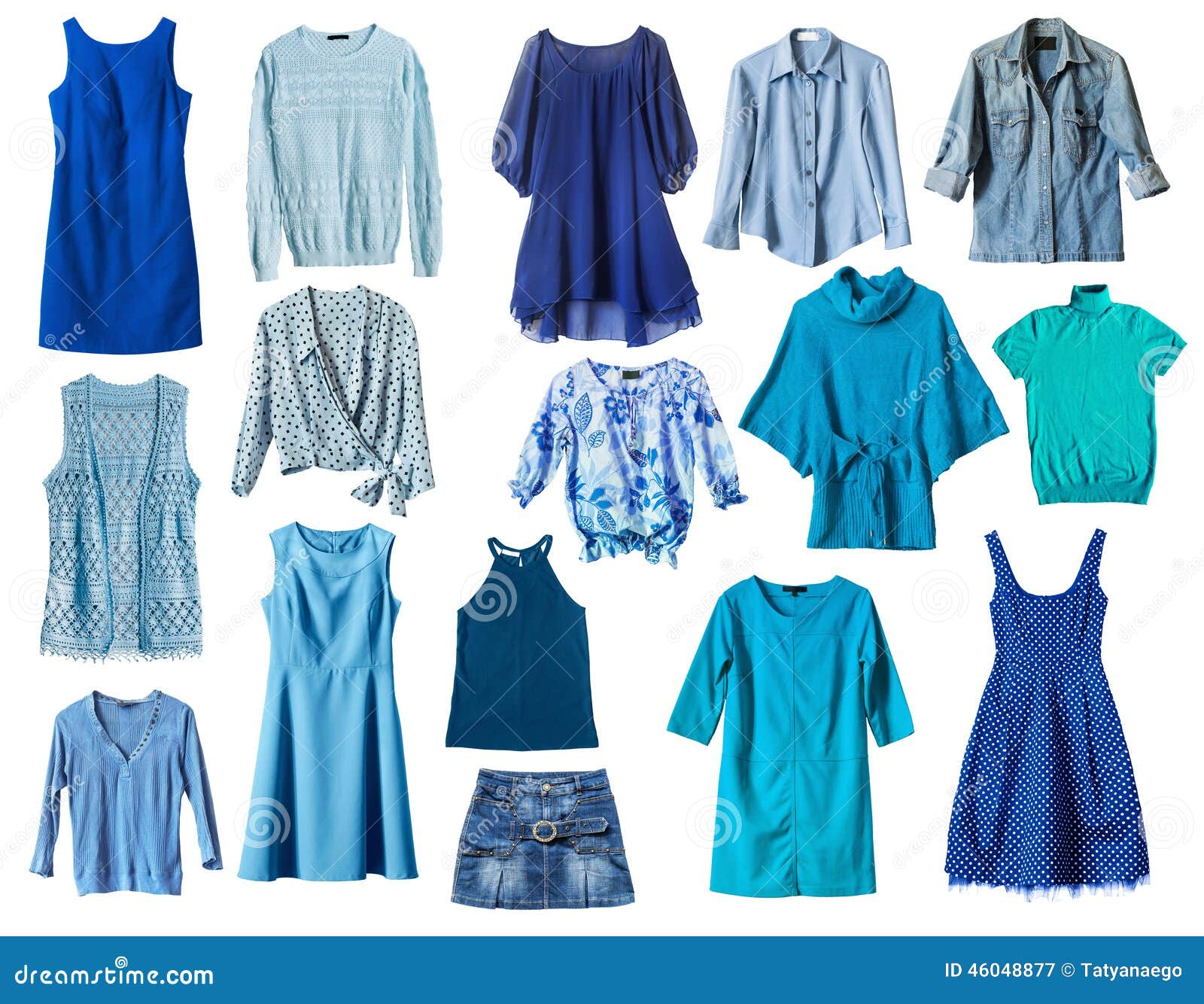 Blaue Kleidung stockbild. Bild von hemd, bluse, baumwolle - 46048877