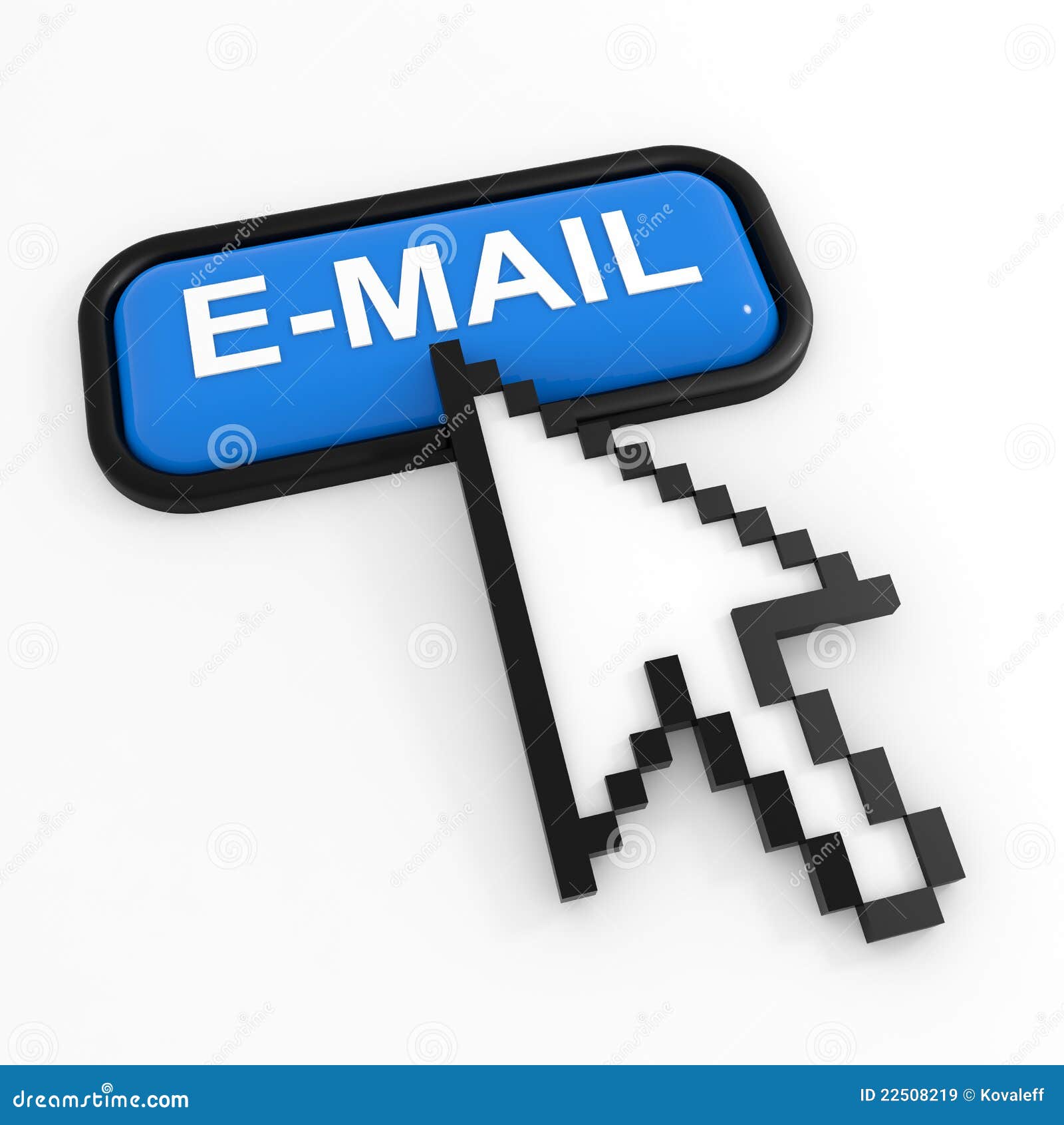 Blaue Taste EMAIL Mit Pfeilcursor. Stock Abbildung - Illustration von ...