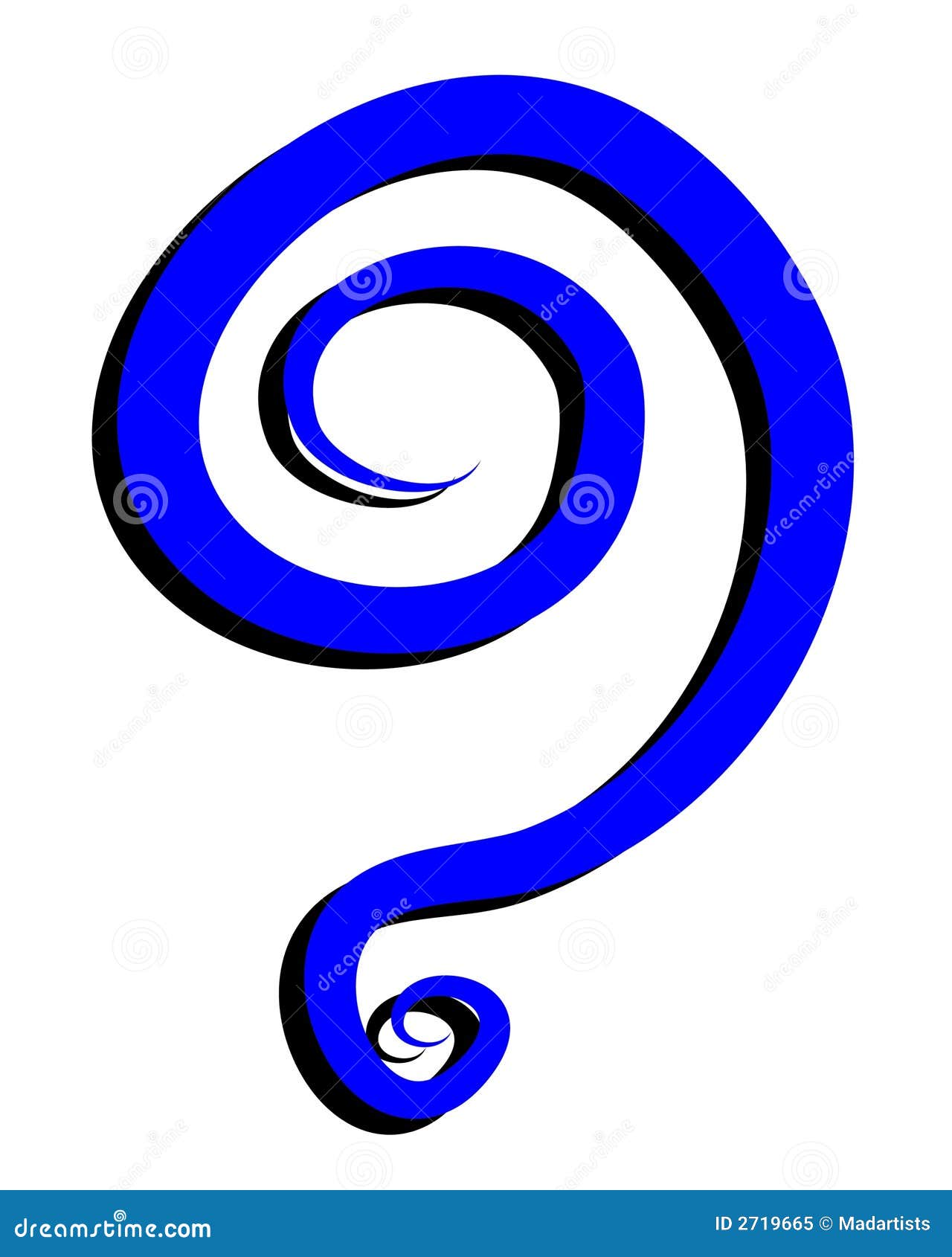 Blaue Wirbelnde Getrennte Spirale Stock Abbildung - Illustration von ...