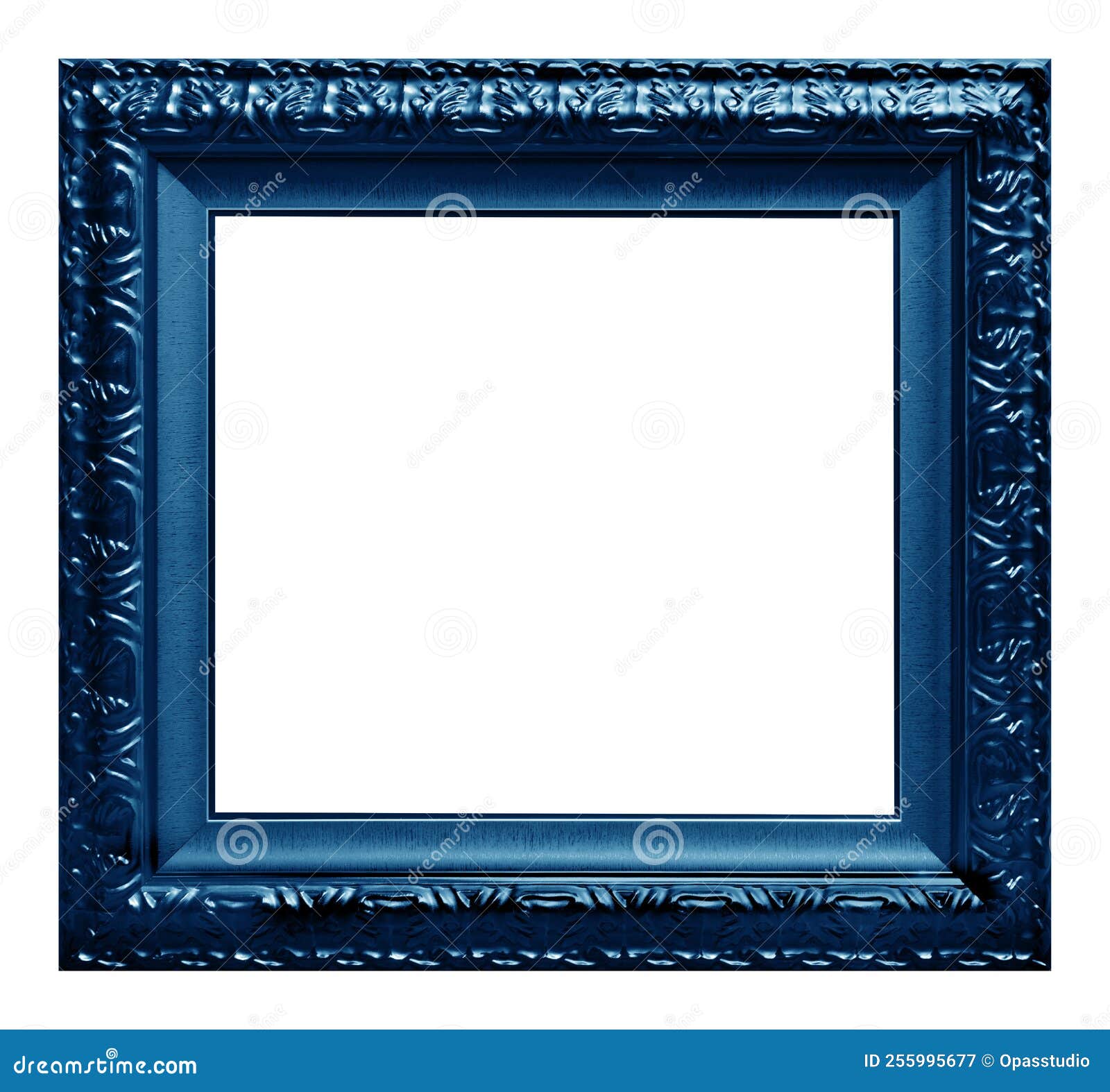Blauer Antiker Rahmen Isoliert Auf Weißem Hintergrund Stockbild - Bild ...