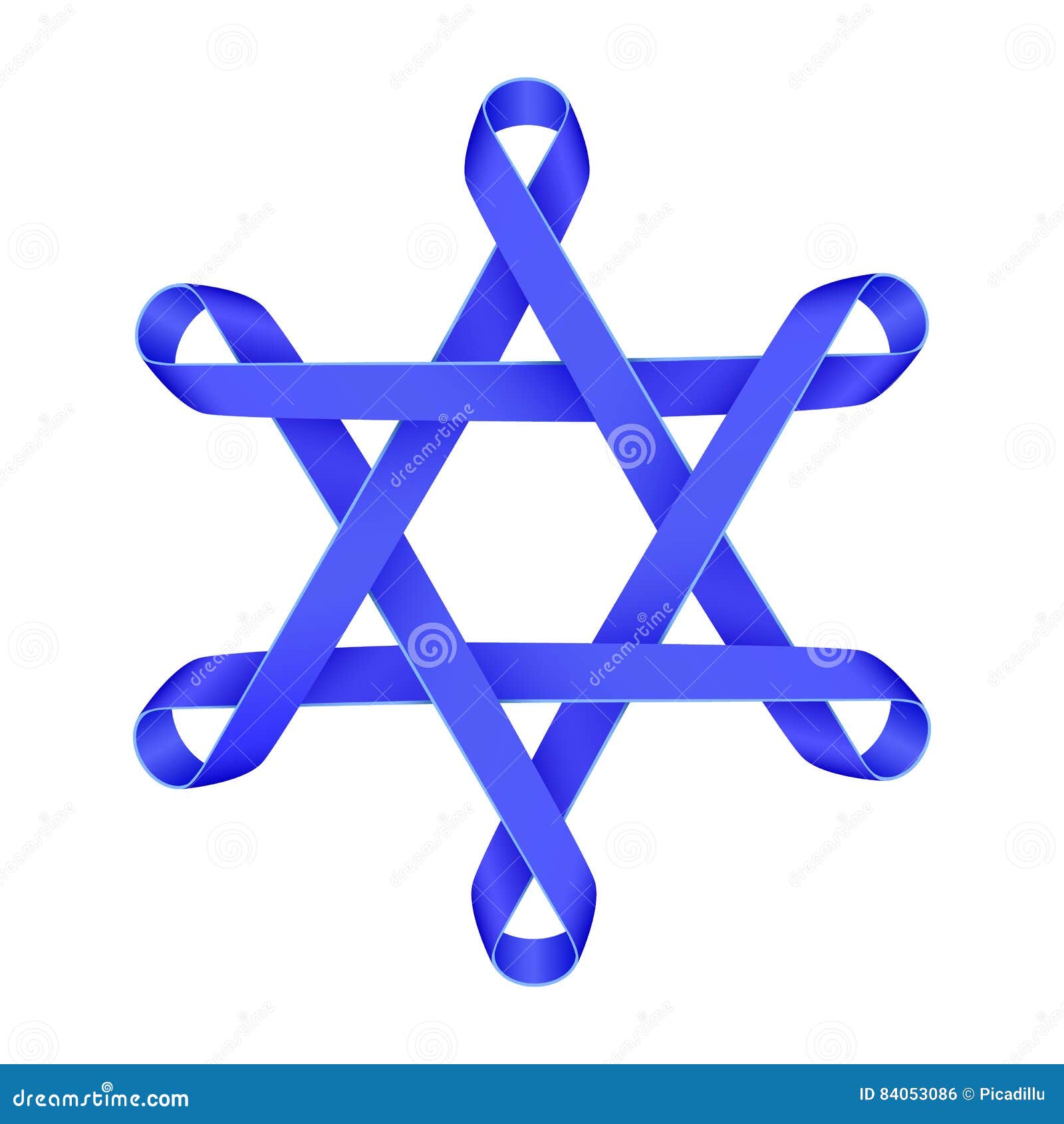 Blauer Israel Stern Magen David Vektor Abbildung - Illustration von ...