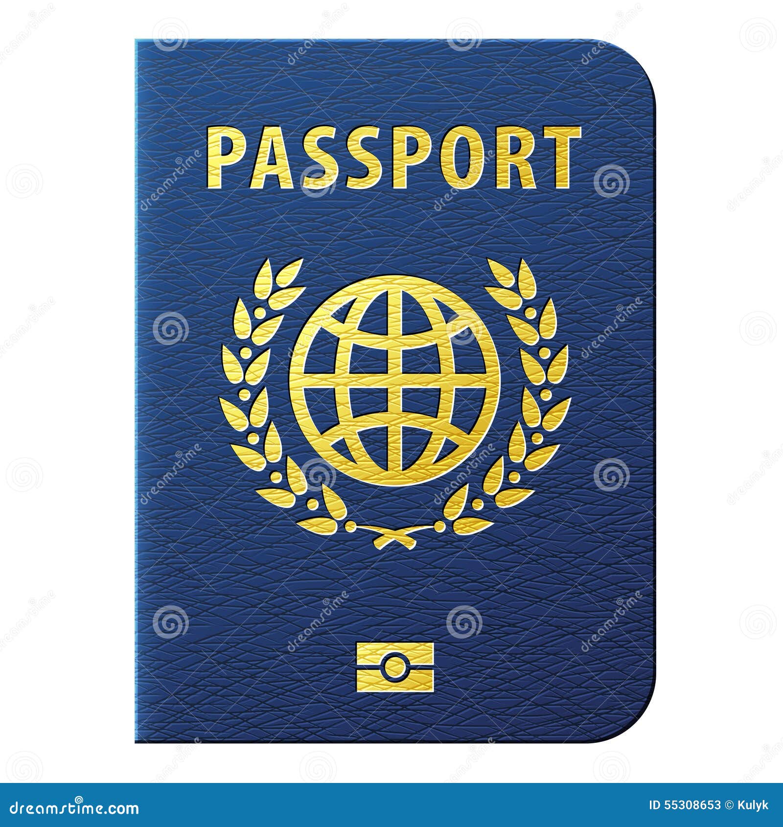 Blauer Pass Lokalisiert Auf Weißem Hintergrund Vektor Abbildung ...