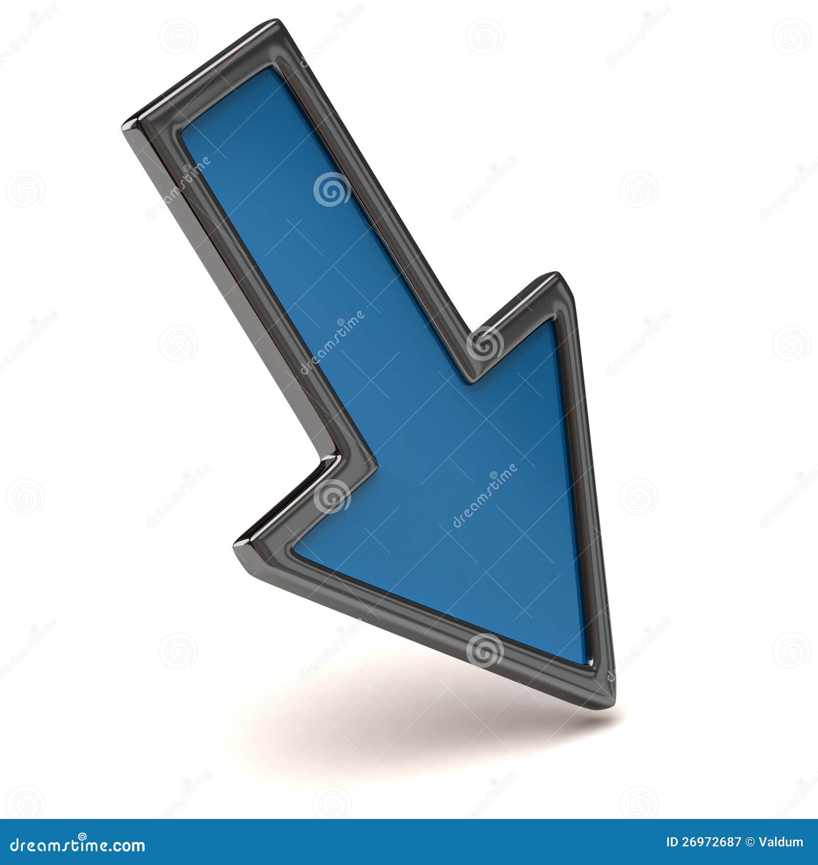 Blauer Pfeil stock abbildung. Illustration von hintergrund - 26972687