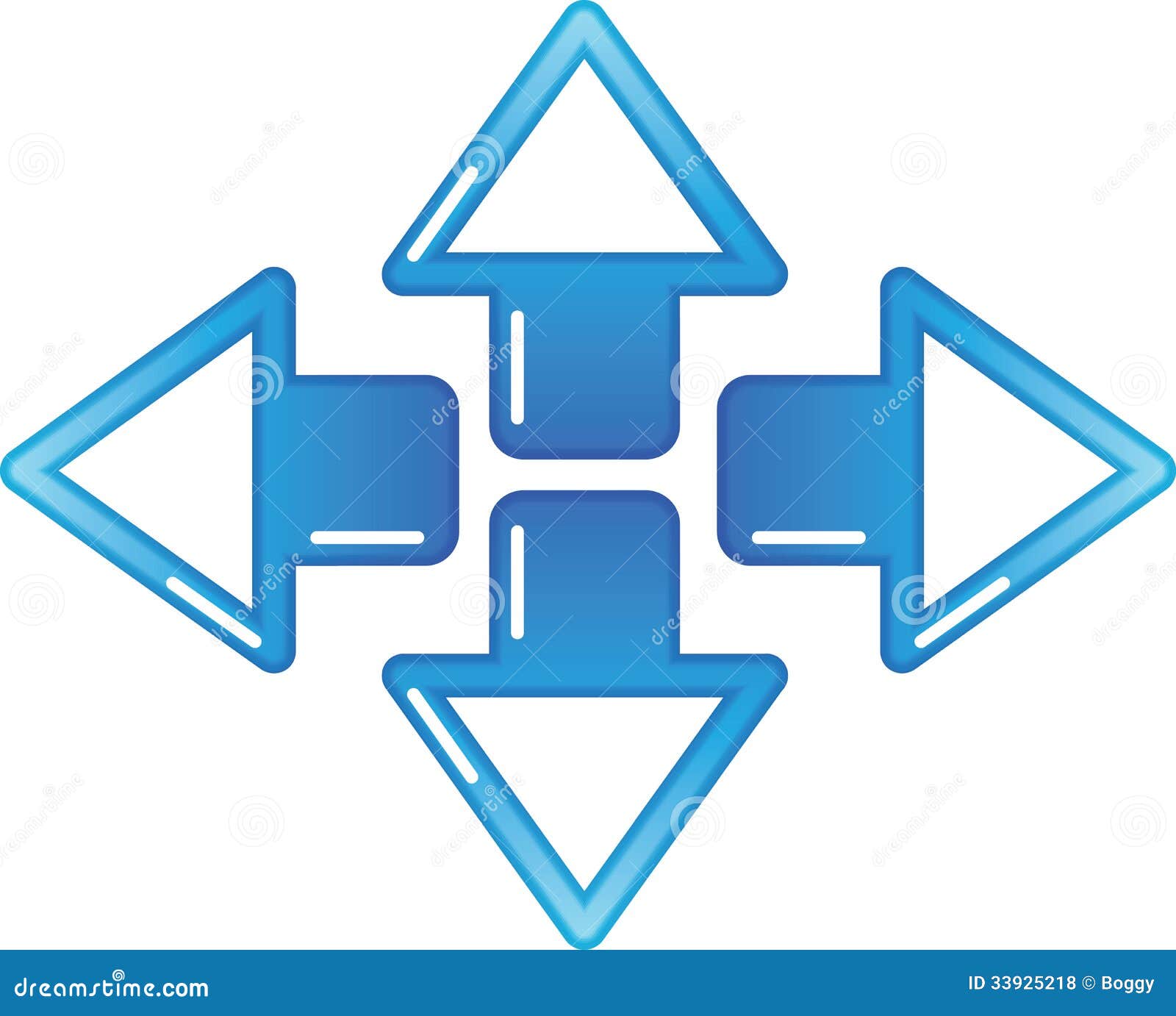 Blauer Pfeil vektor abbildung. Illustration von wachstum - 33925218