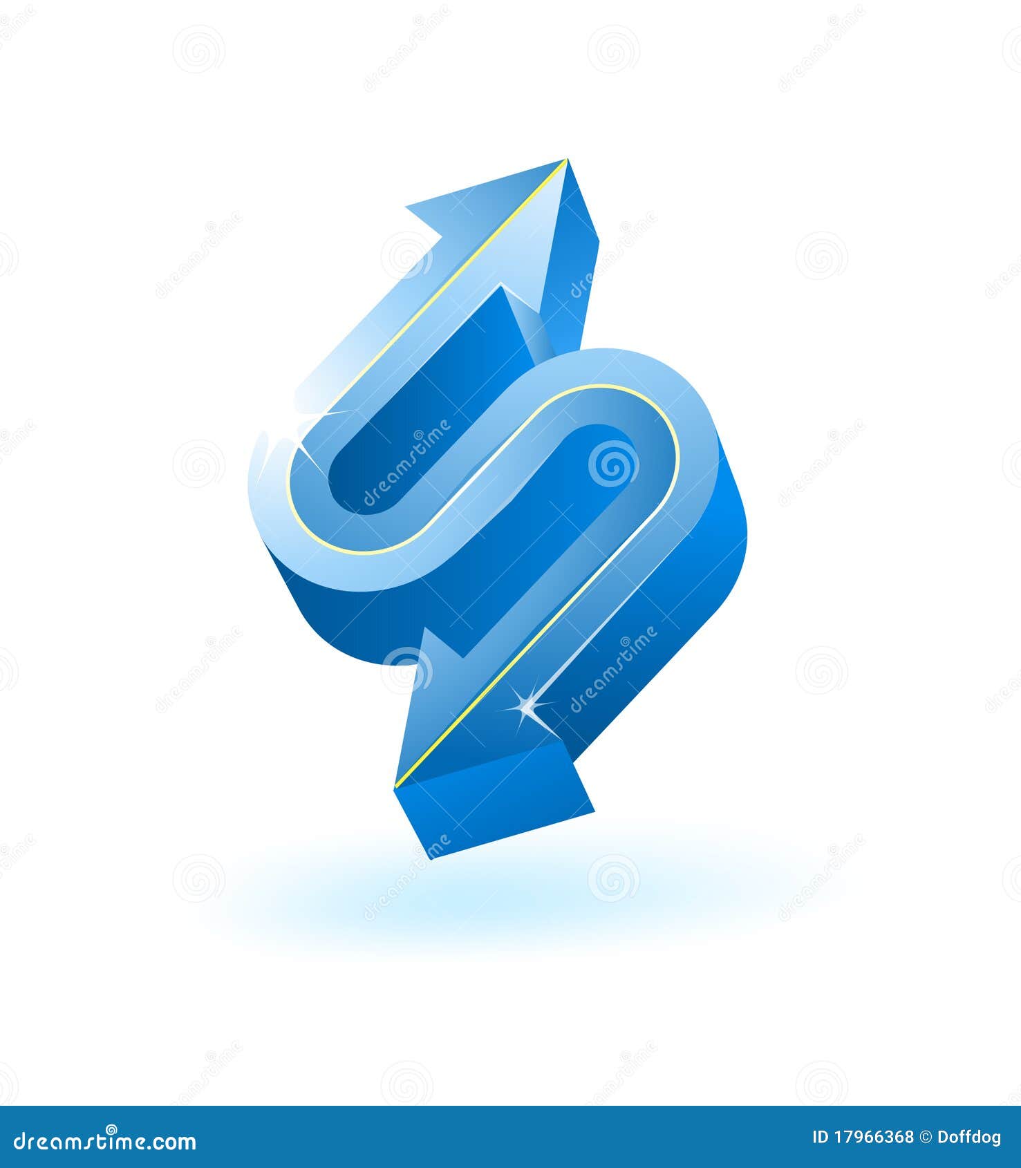 Blauer Pfeil 3d vektor abbildung. Illustration von stark - 17966368